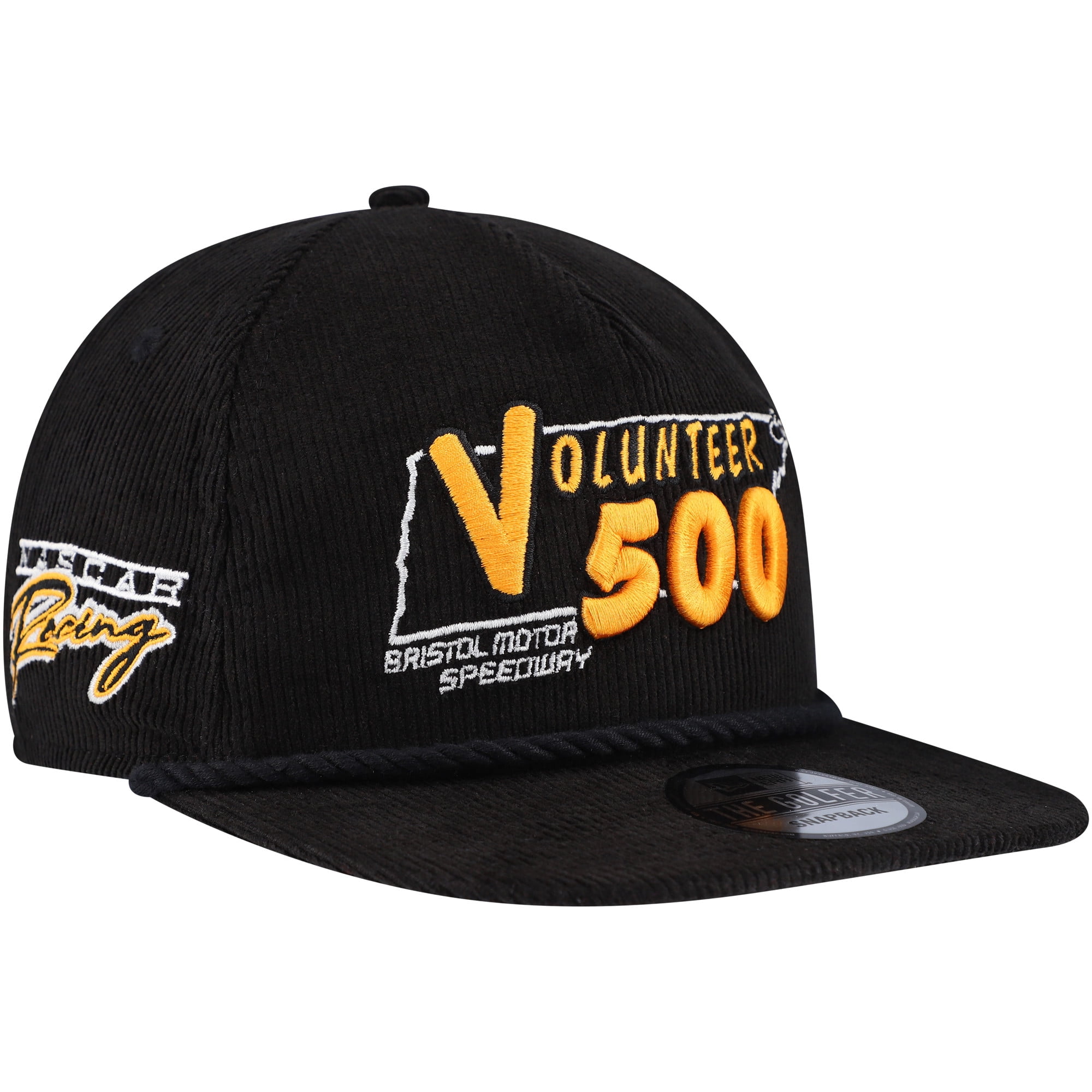 Men's New Era Black Bristol Motor Speedway Volunteer 500 Retro Cord ...