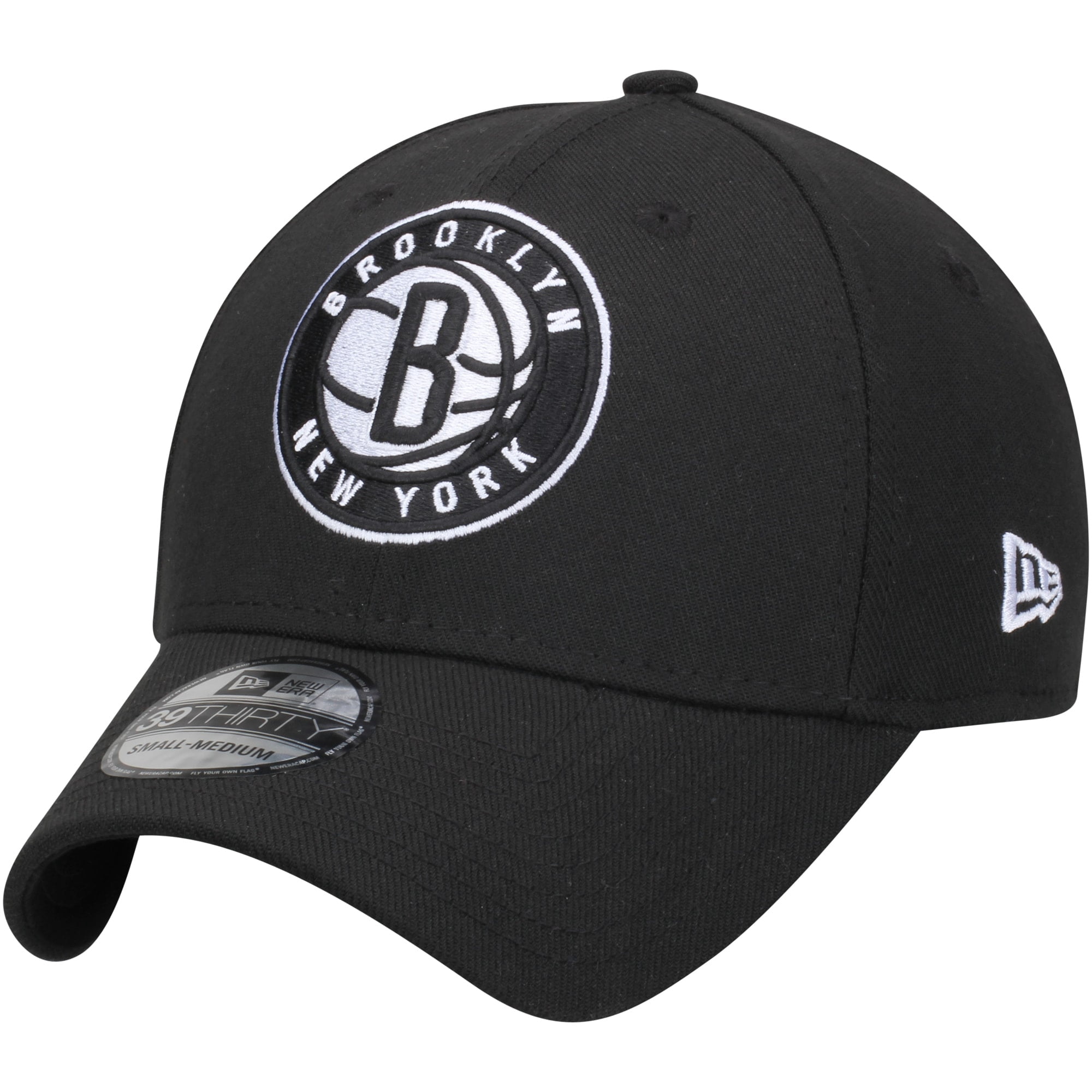 Men's New Era Black Brooklyn Nets Team Classic 39THIRTY Flex Hat ...