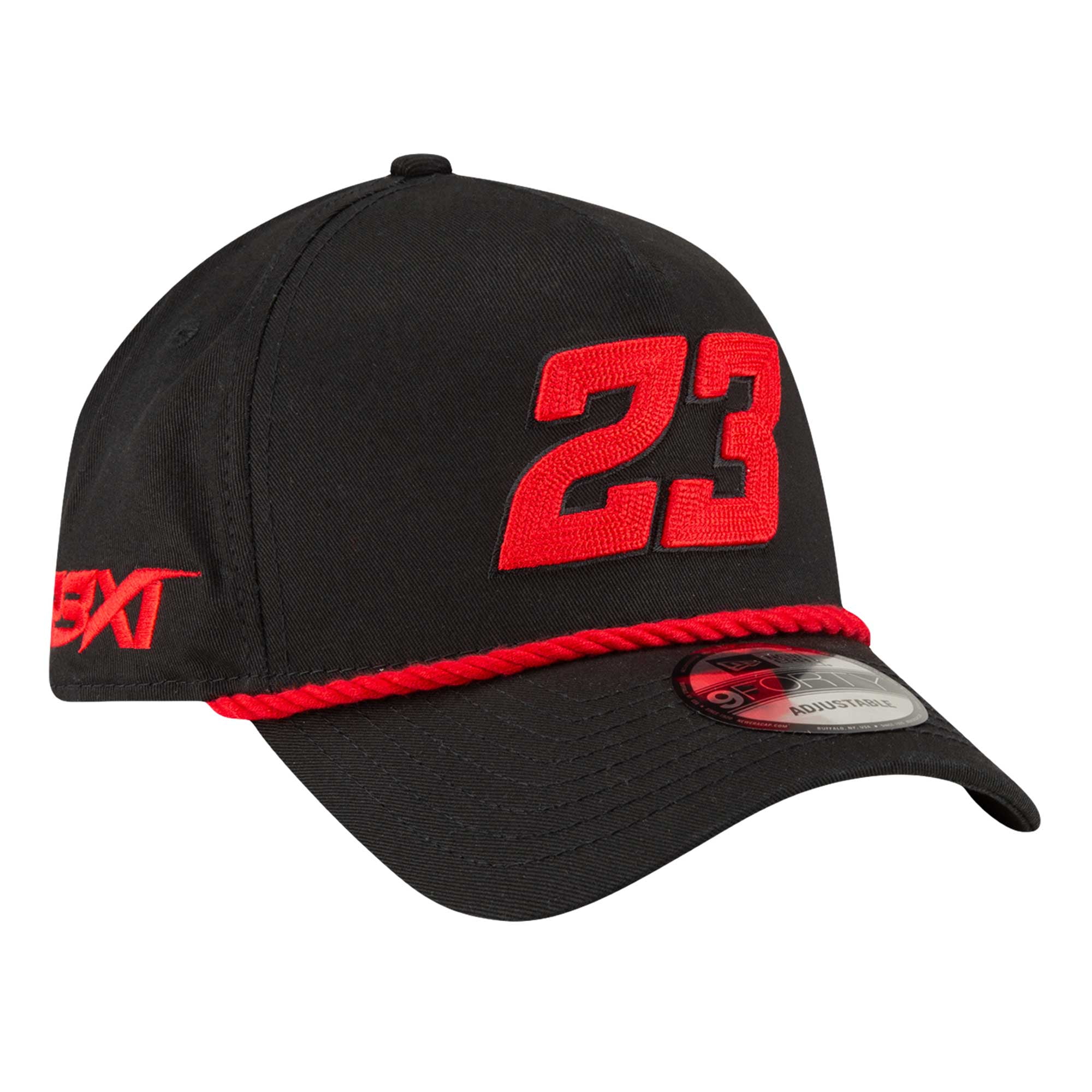 Men's New Era Black Bubba Wallace Rope A-Frame 9FORTY Adjustable Hat ...