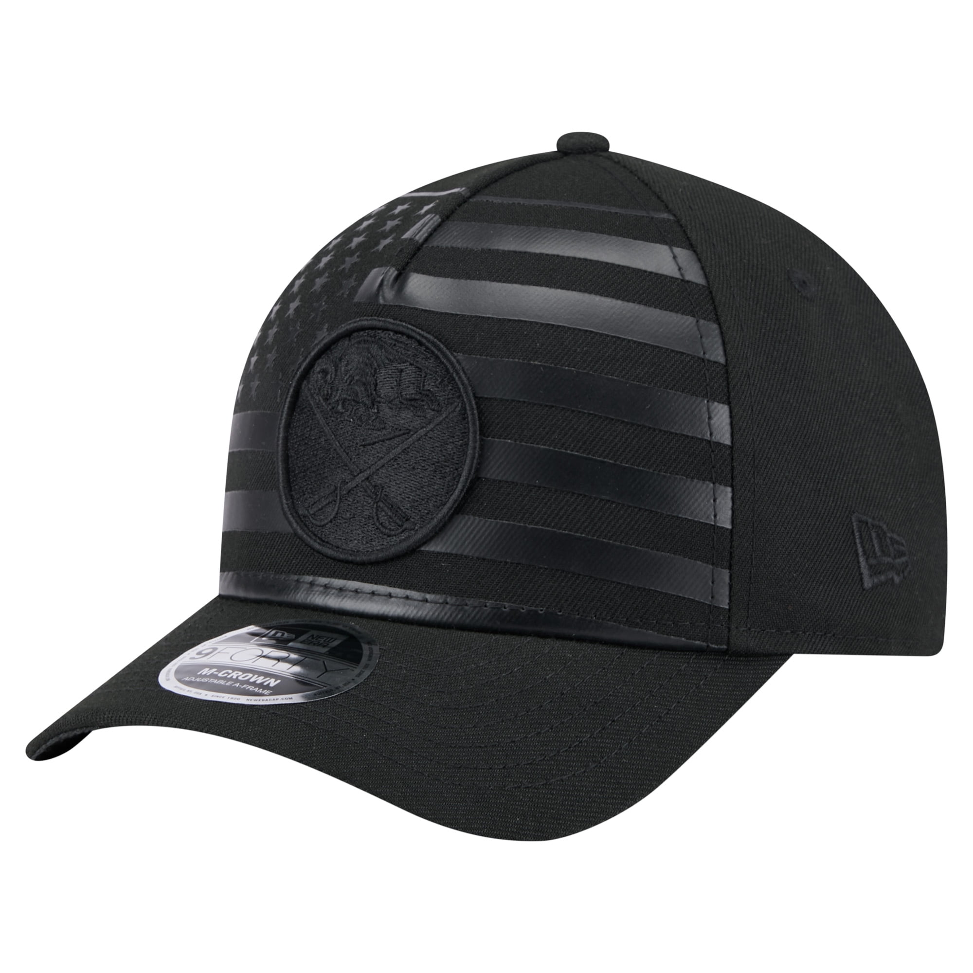 Men's-New Era Black Buffalo Sabres Game Day Stealth Flag 9FORTY A-Frame ...