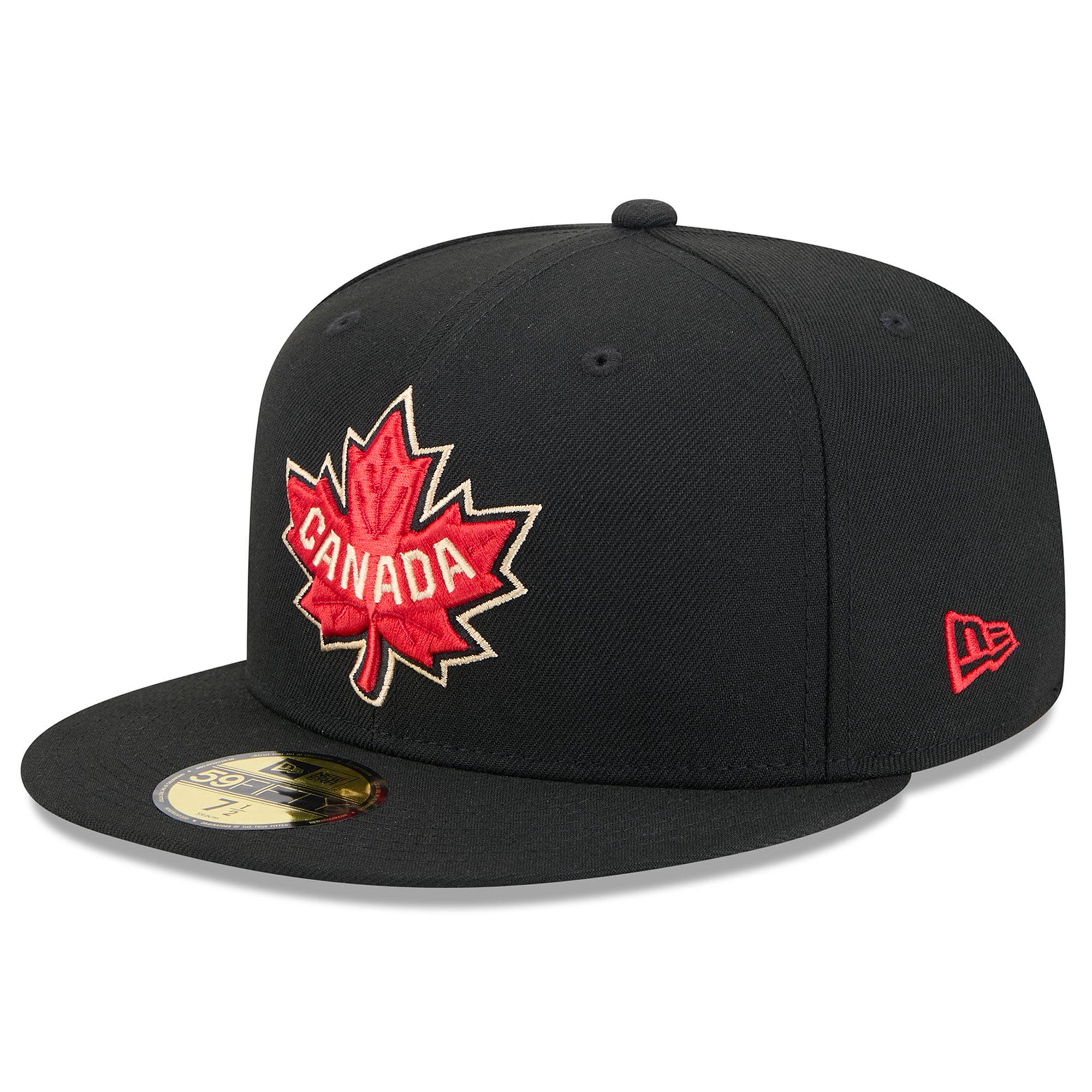 Men's New Era Black Canada 2025 4 Nations Face-Off 59FIFTY Fitted Hat ...