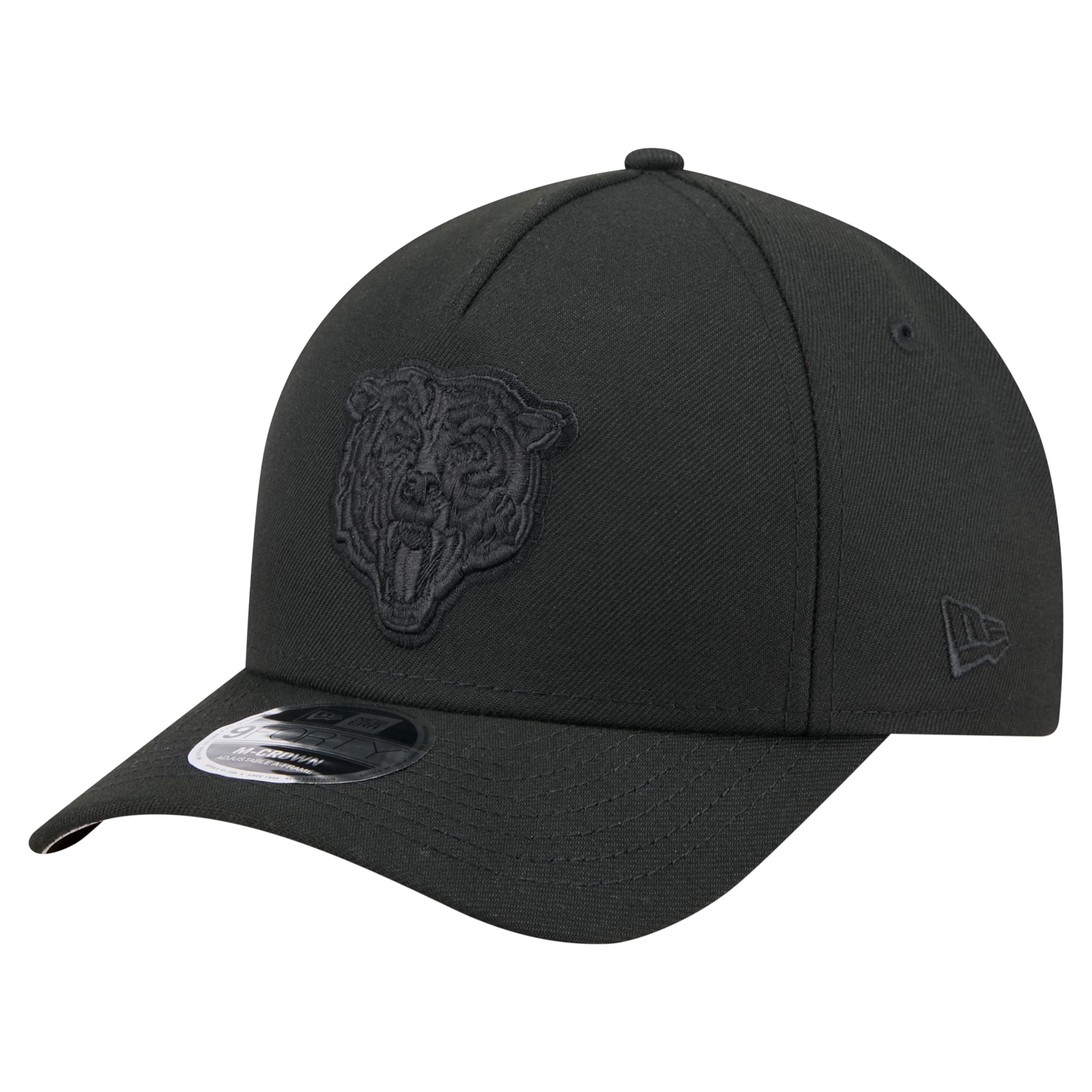 Men's New Era Black Chicago Bears Team Collection 9FORTY M-Crown A-Frame Adjustable Hat ...