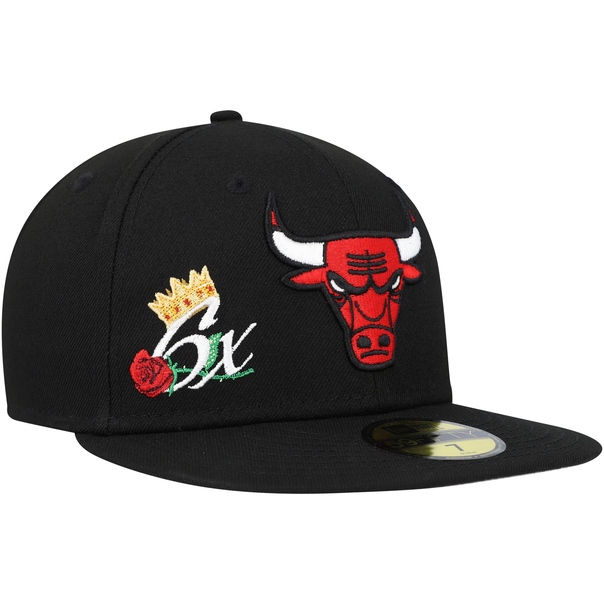 Men's New Era Black Chicago Bulls Crown Champs 59FIFTY Fitted Hat ...