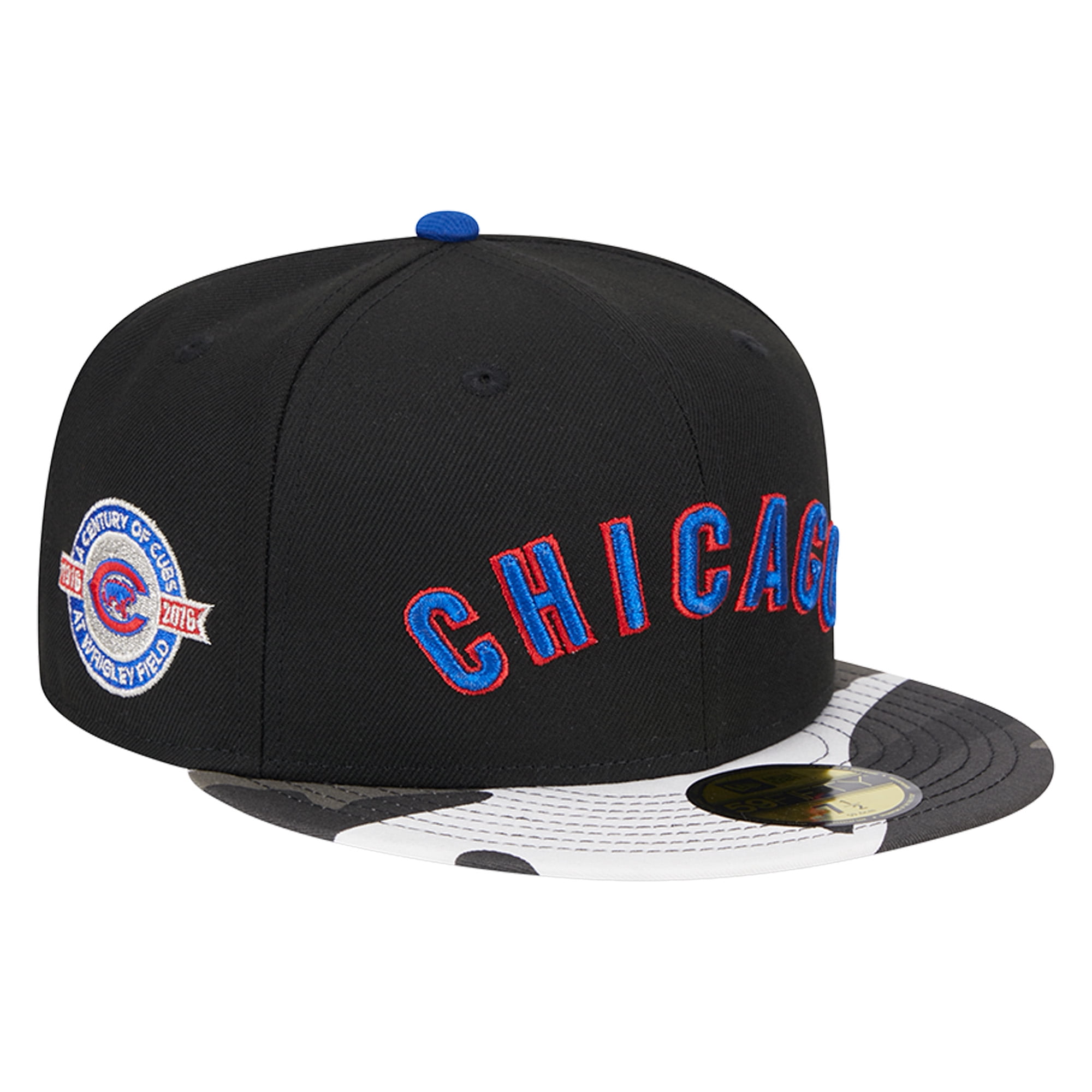 Men's New Era Black Chicago Cubs Metallic Camo 59FIFTY Fitted Hat ...