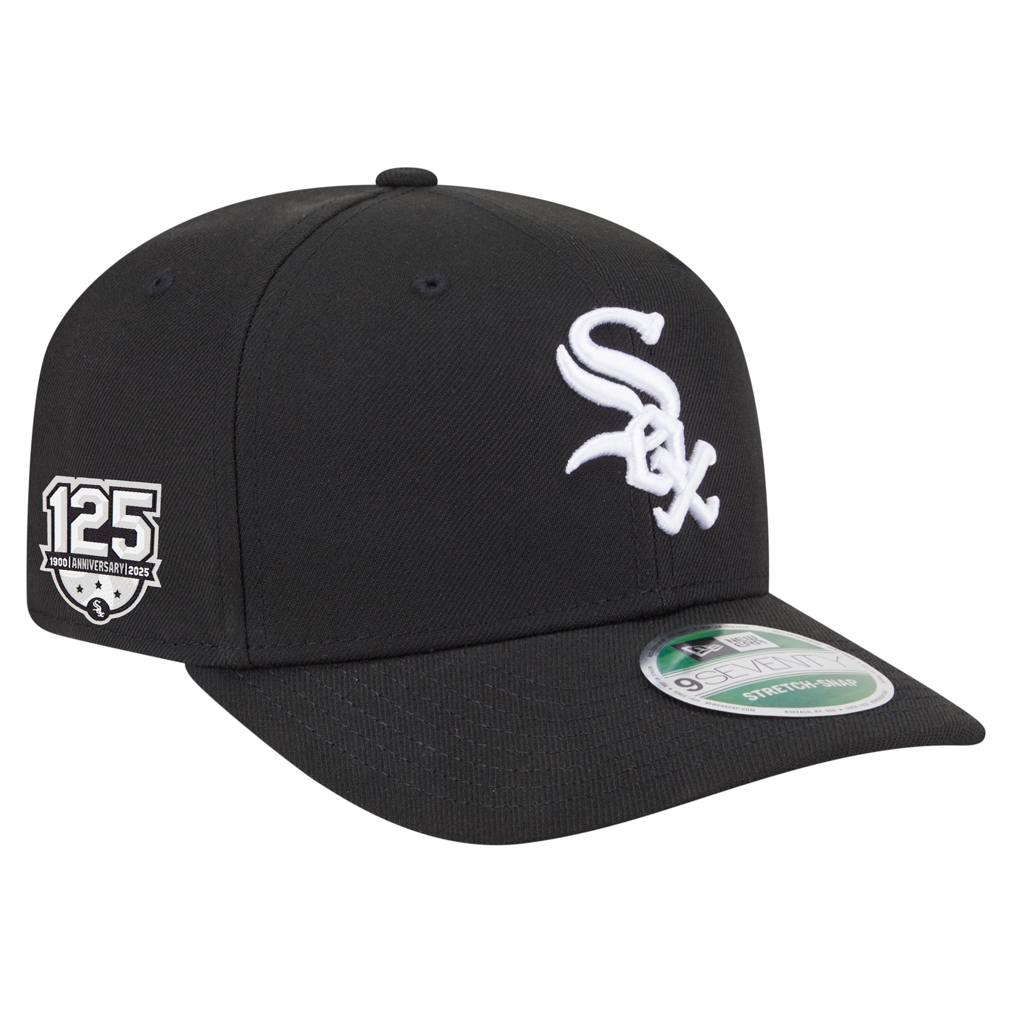 Men's-New Era Black Chicago White Sox 125th Anniversary 9SEVENTY Stretch-Snap Hat - Walmart.com