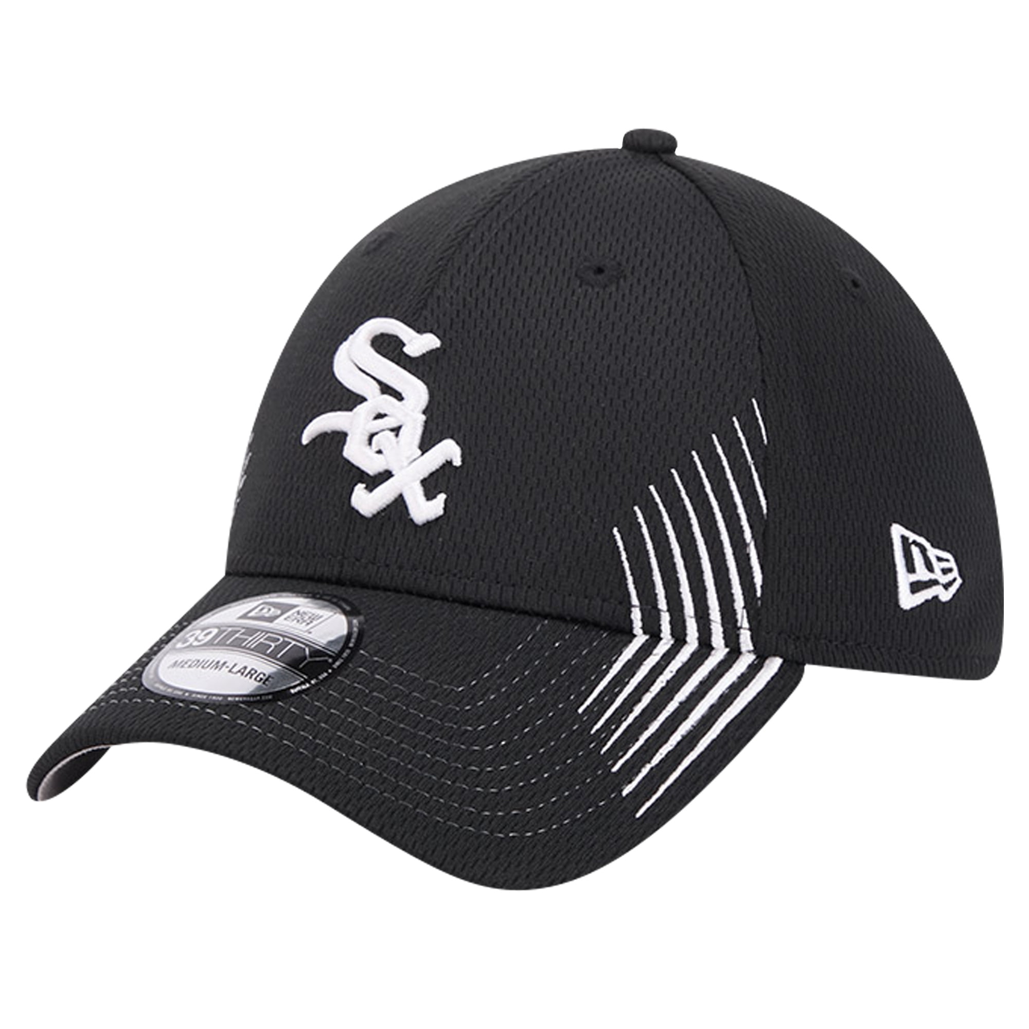 Men's New Era Black Chicago White Sox Active Dash Mark 39THIRTY Flex Hat - Walmart.com