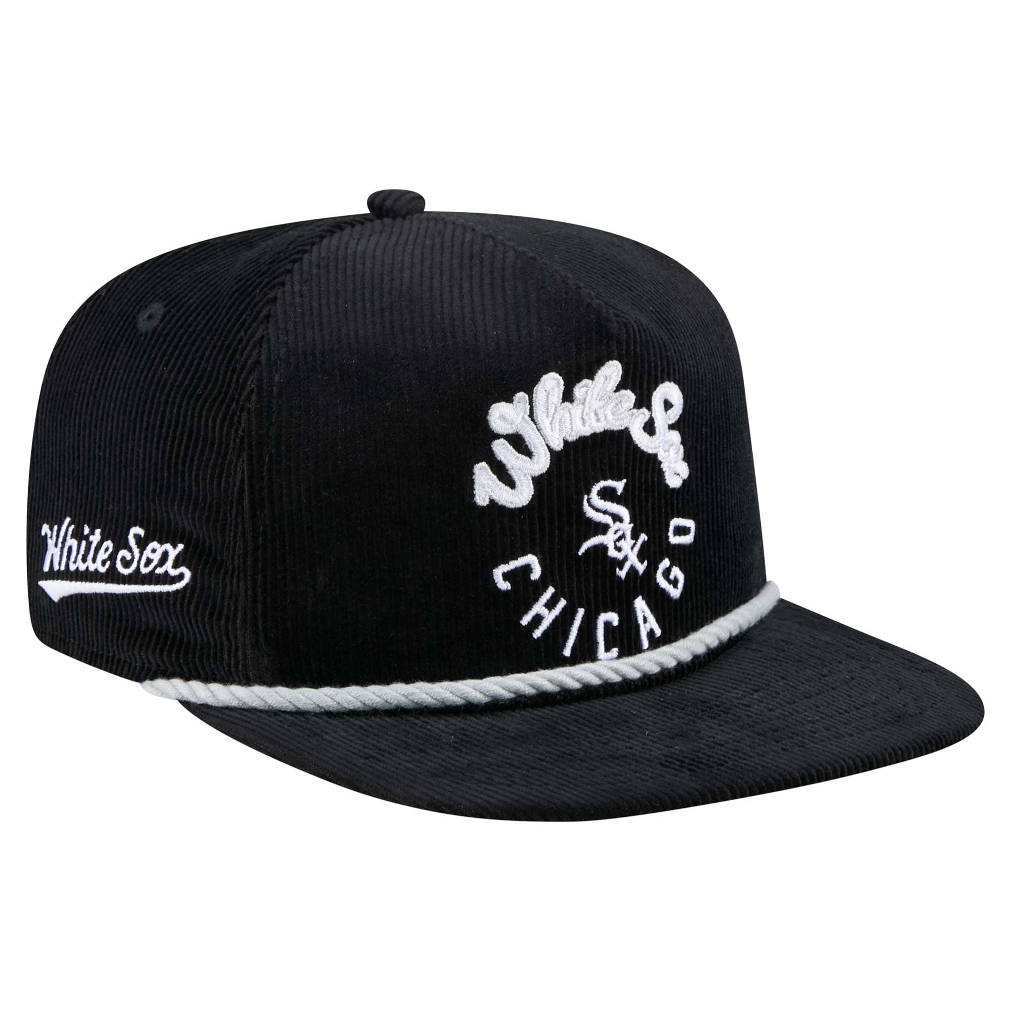 Men's New Era Black Chicago White Sox Full Circle Corduroy-Golfer ...