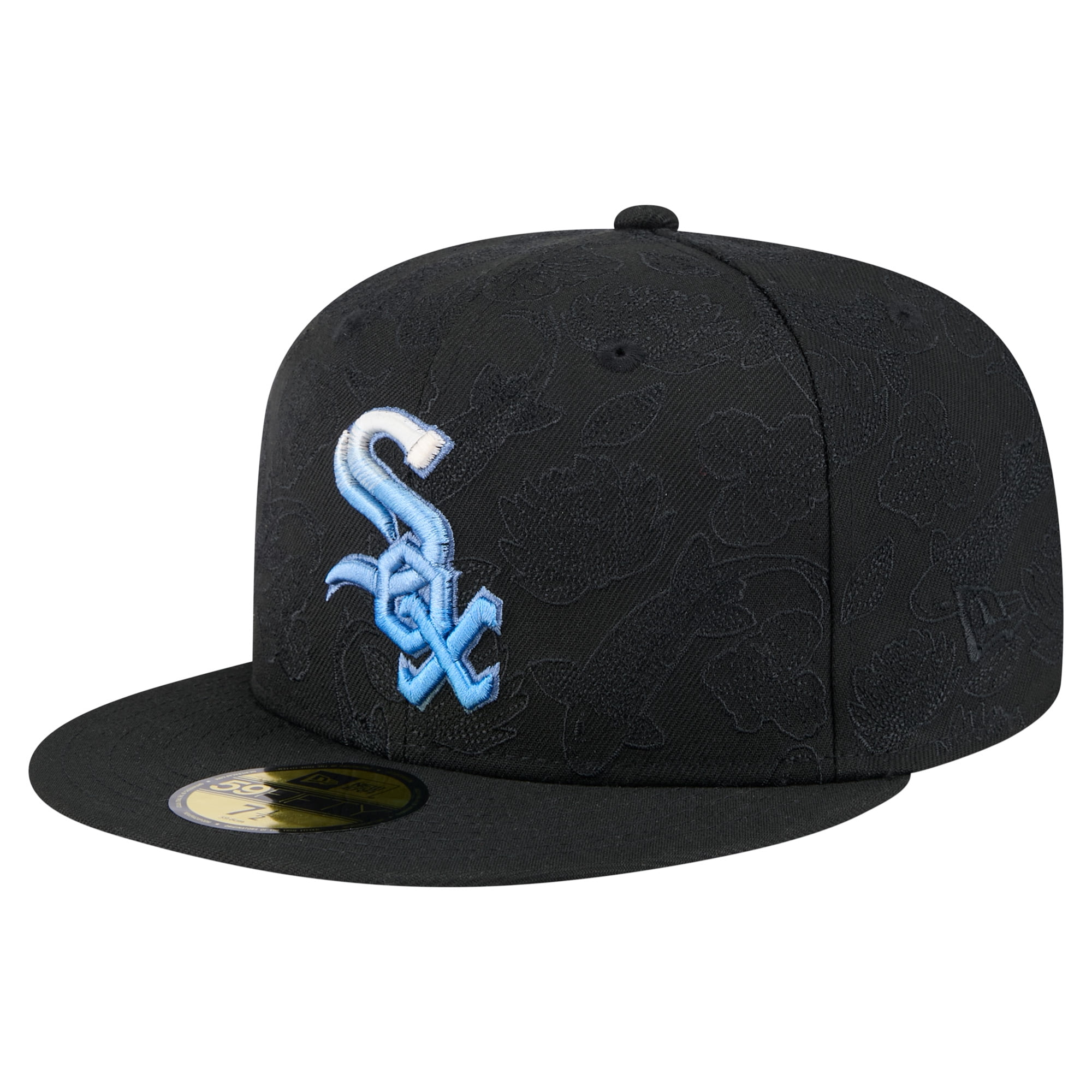 Men's New Era Black Chicago White Sox Tonal Koi 59FIFTY Fitted Hat ...