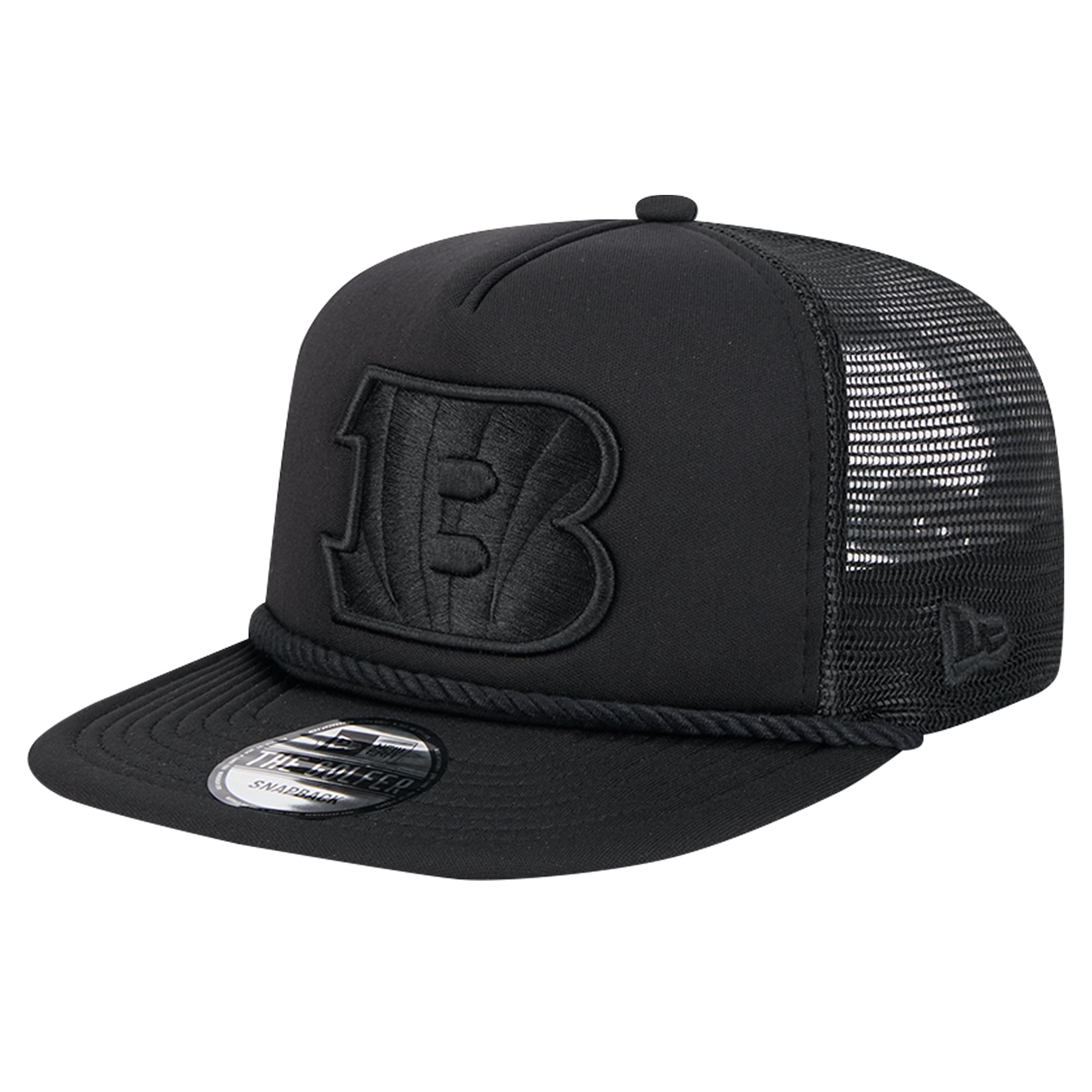Men's New Era Black Cincinnati Bengals Active Tone Golfer Snapback Hat ...