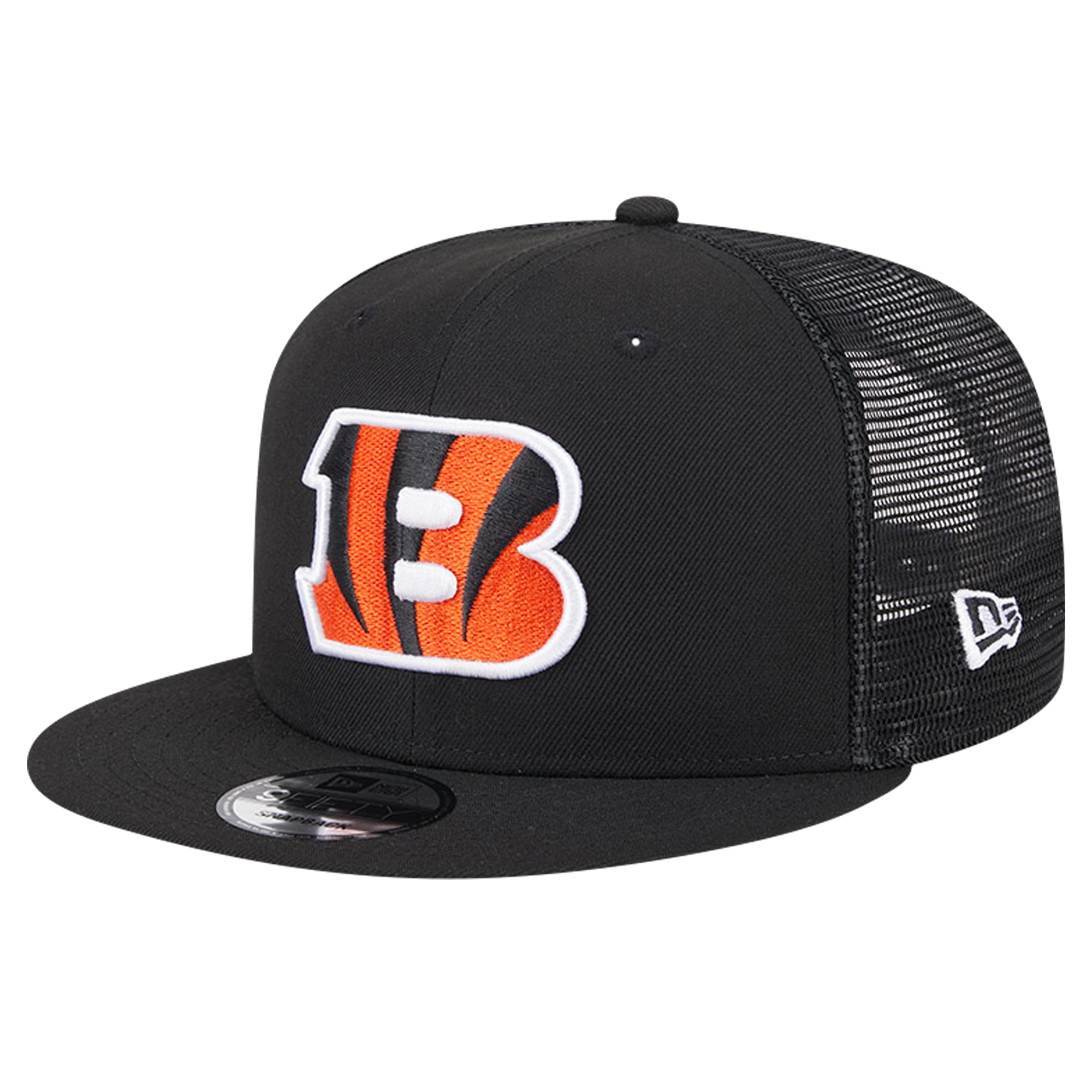 Men's New Era Black Cincinnati Bengals Main Trucker 9FIFTY Snapback Hat ...