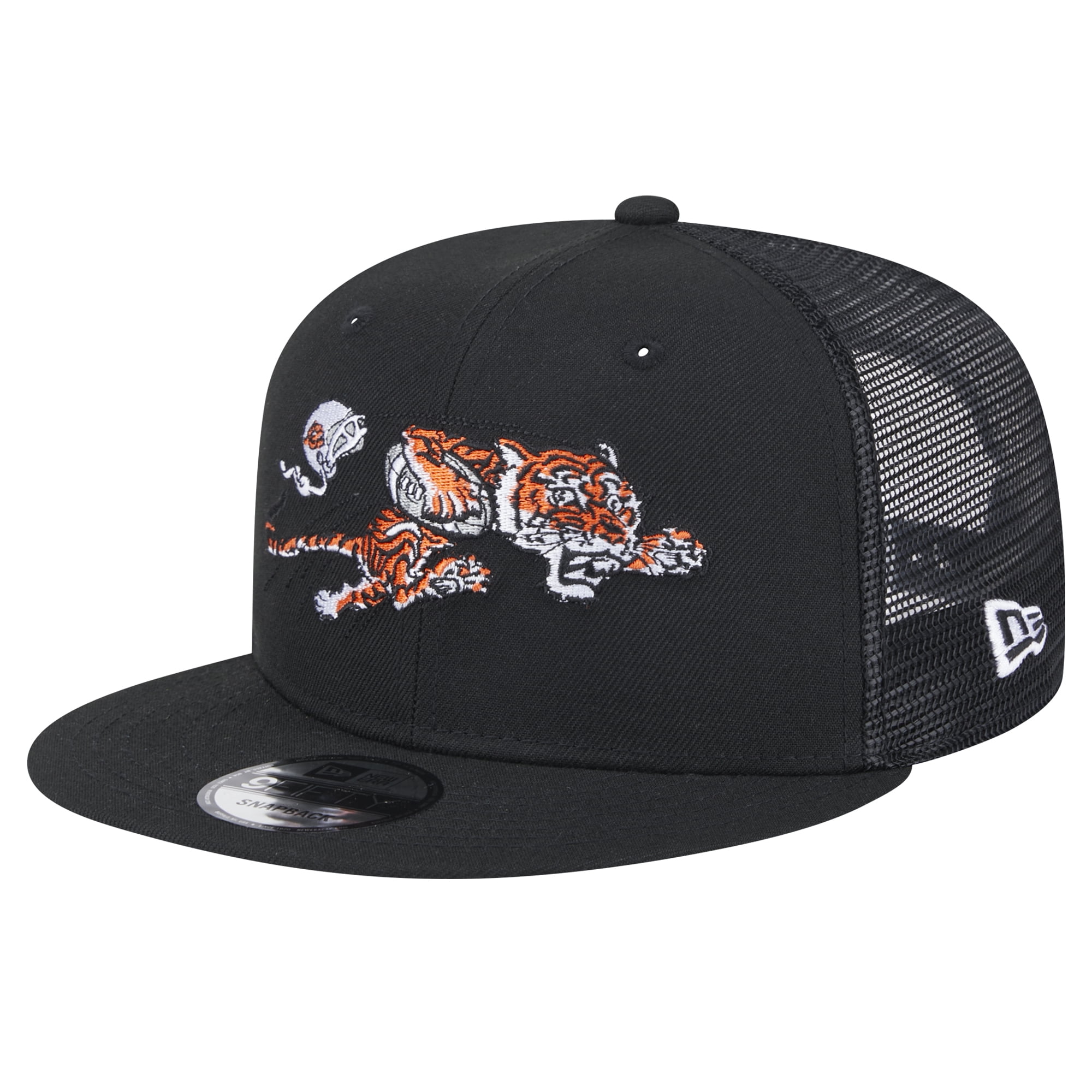 Men's New Era Black Cincinnati Bengals Throwback Main Trucker 9FIFTY ...