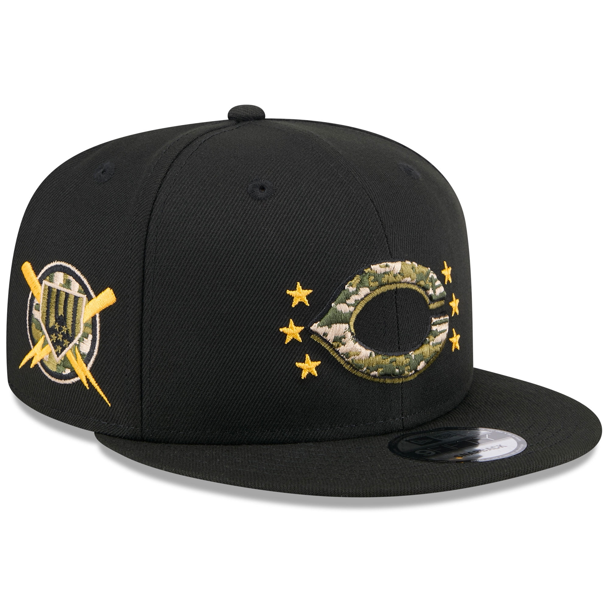 Men's New Era Black Cincinnati Reds 2024 Armed Forces Day 9FIFTY ...