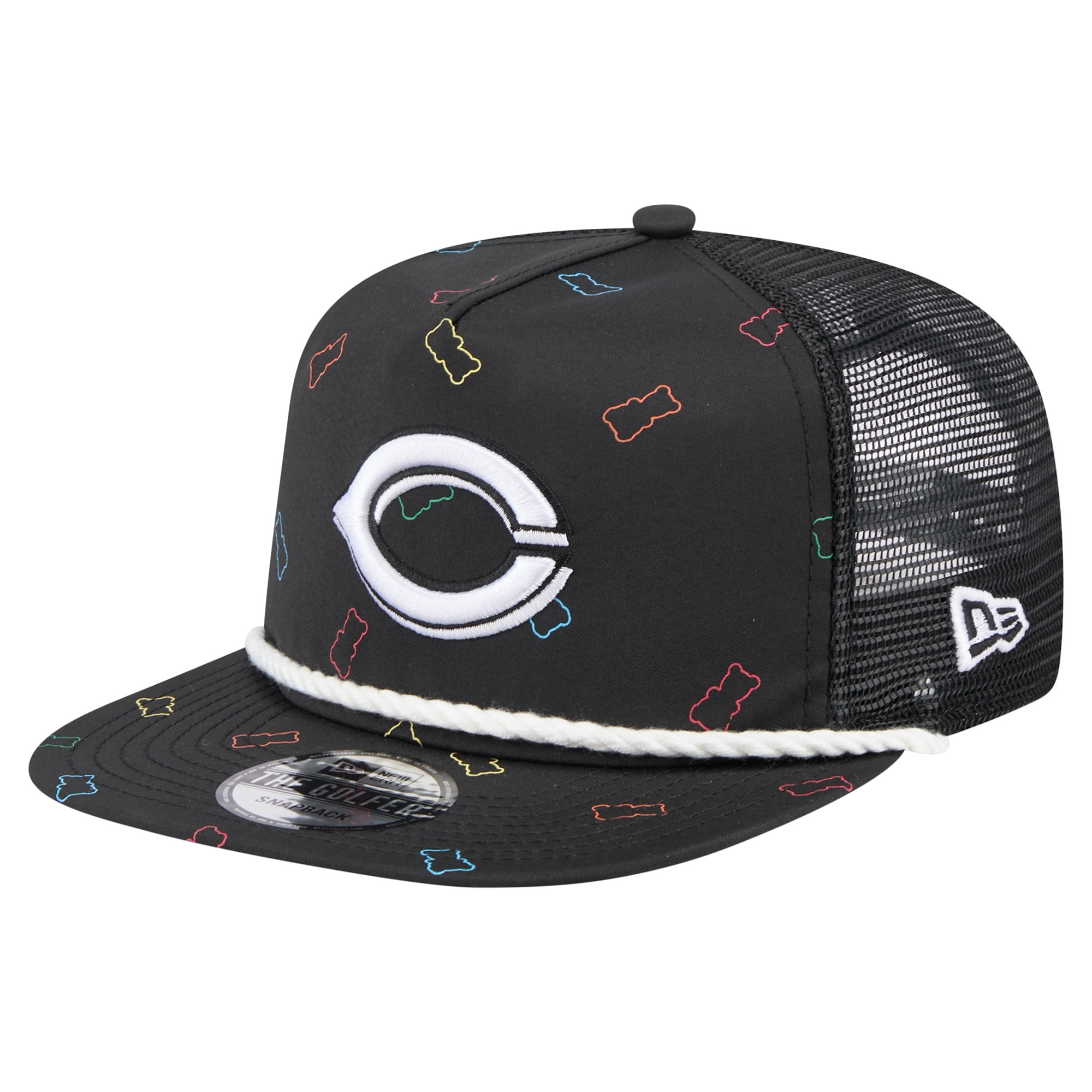 Men's New Era Black Cincinnati Reds Gummy Golfer Trucker Snapback Hat ...