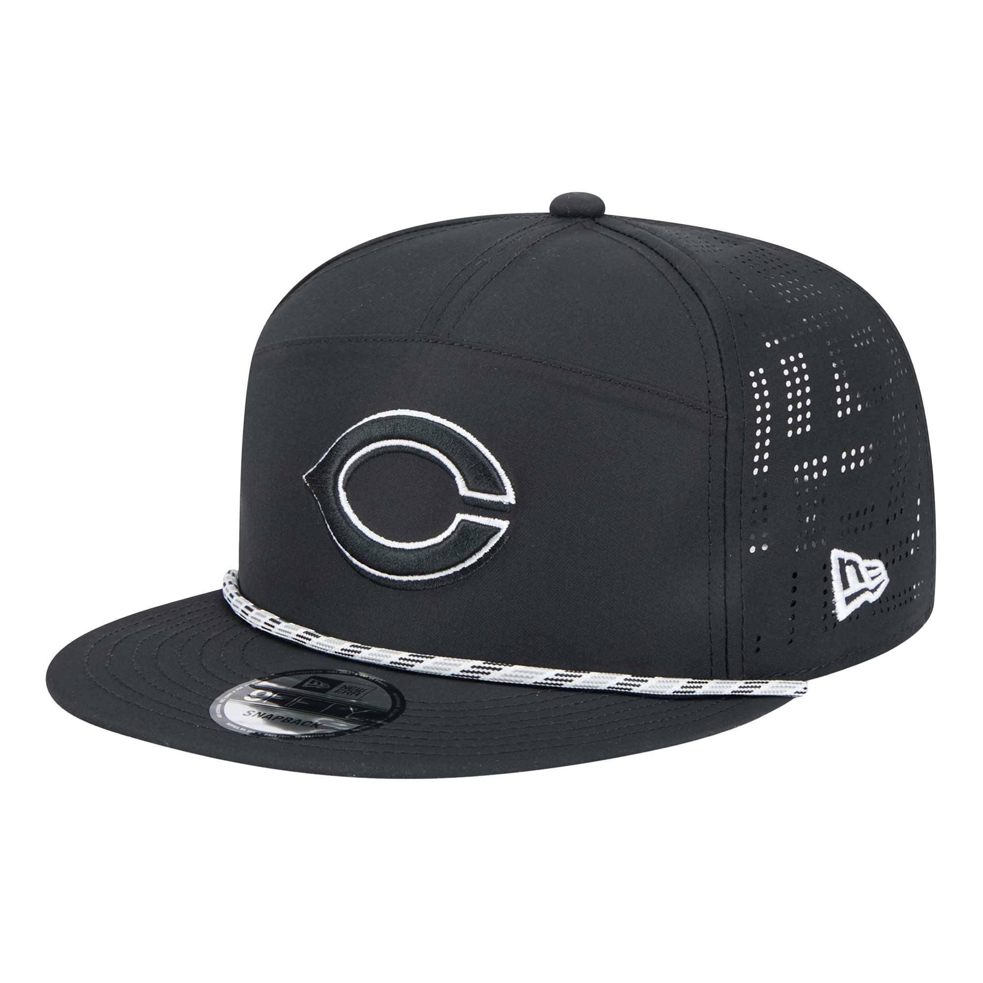 Men's New Era Black Cincinnati Reds Laser Cut 9FIFTY Snapback Hat ...