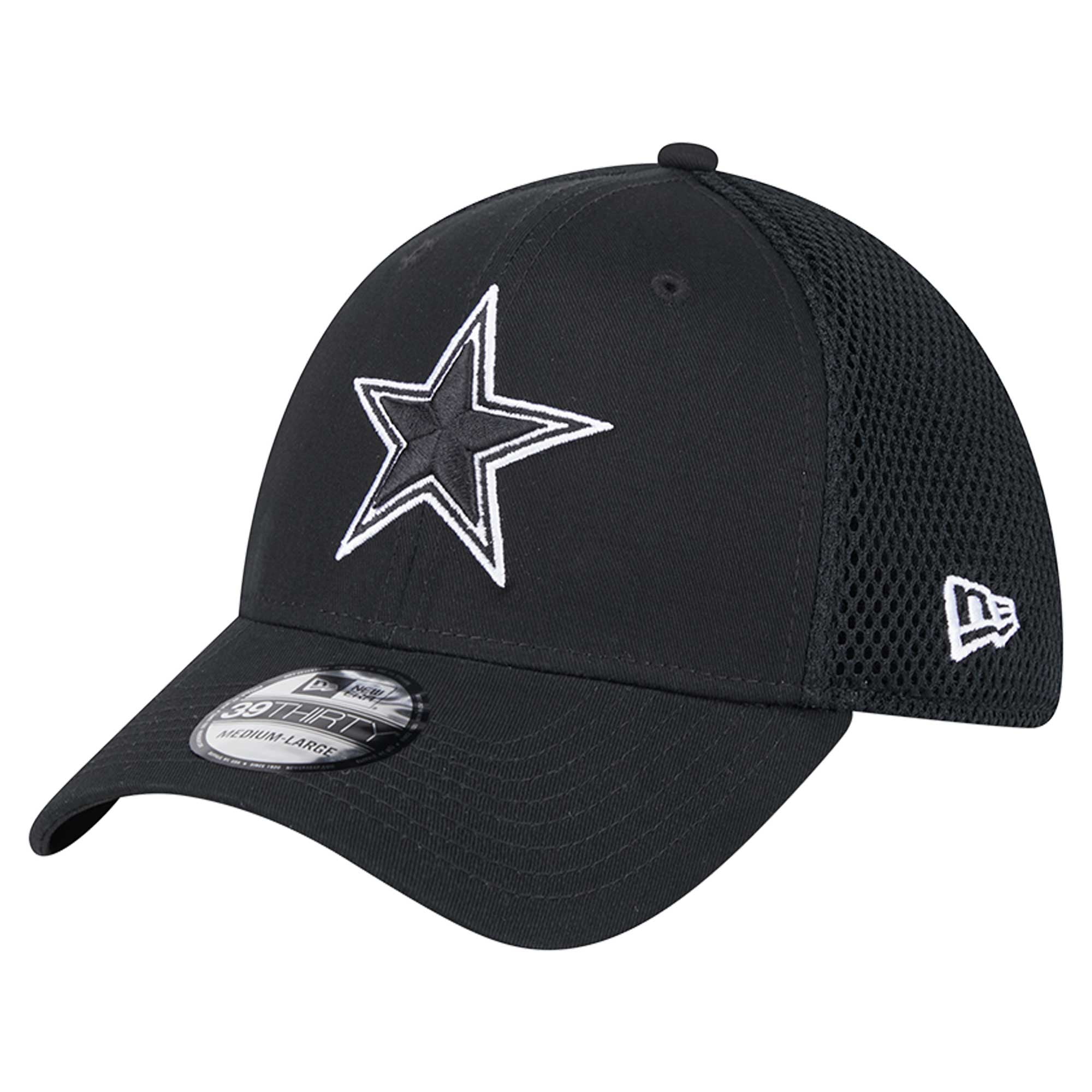 Men's New Era Black Dallas Cowboys Main B-Dub Neo 39THIRTY Flex Hat ...