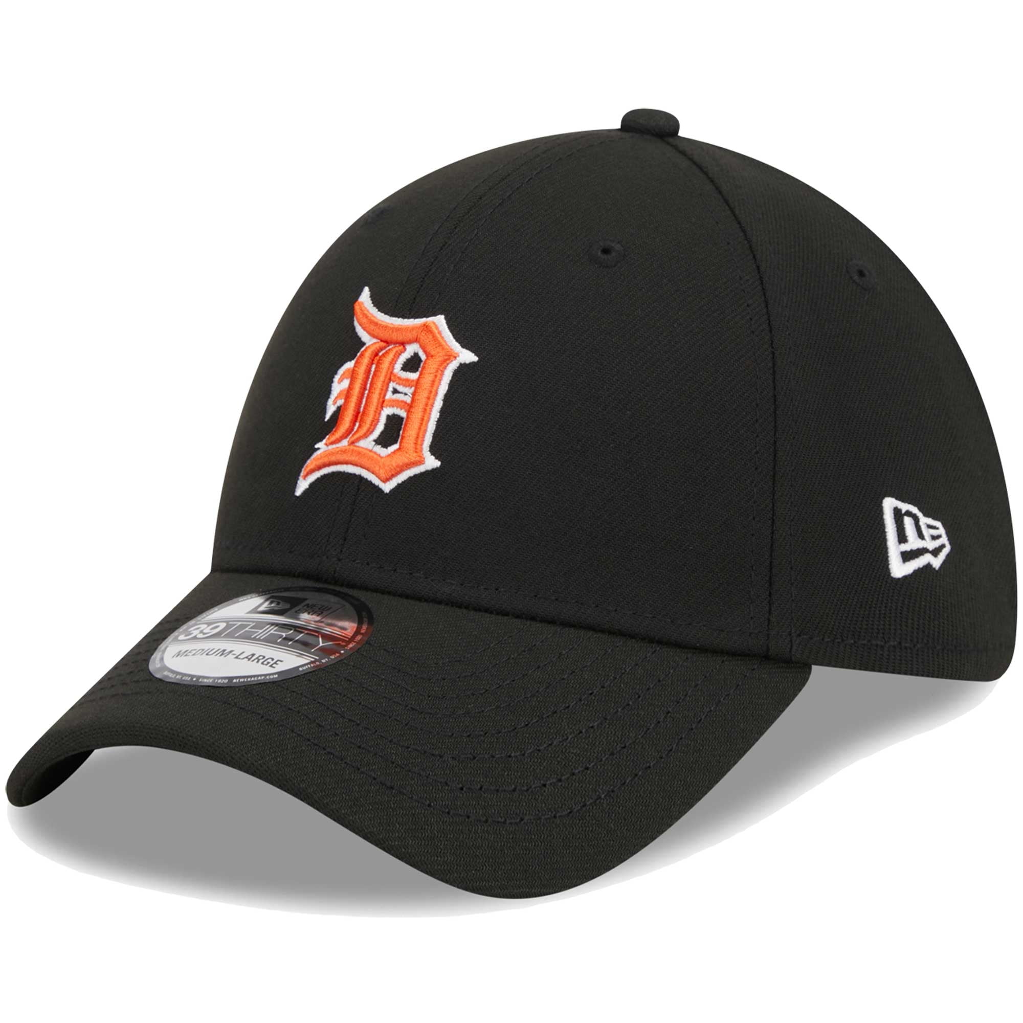 Men's New Era Black Detroit Tigers Logo 39THIRTY Flex Hat - Walmart.com