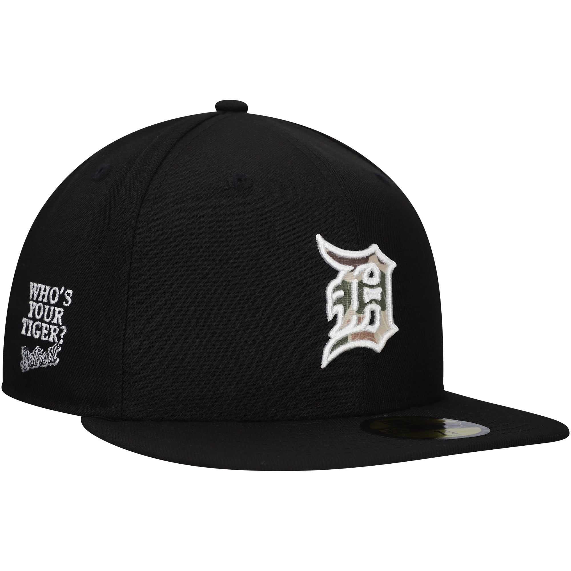 Men's New Era Black Detroit Tigers Troop Chant Camo Undervisor 59FIFTY ...