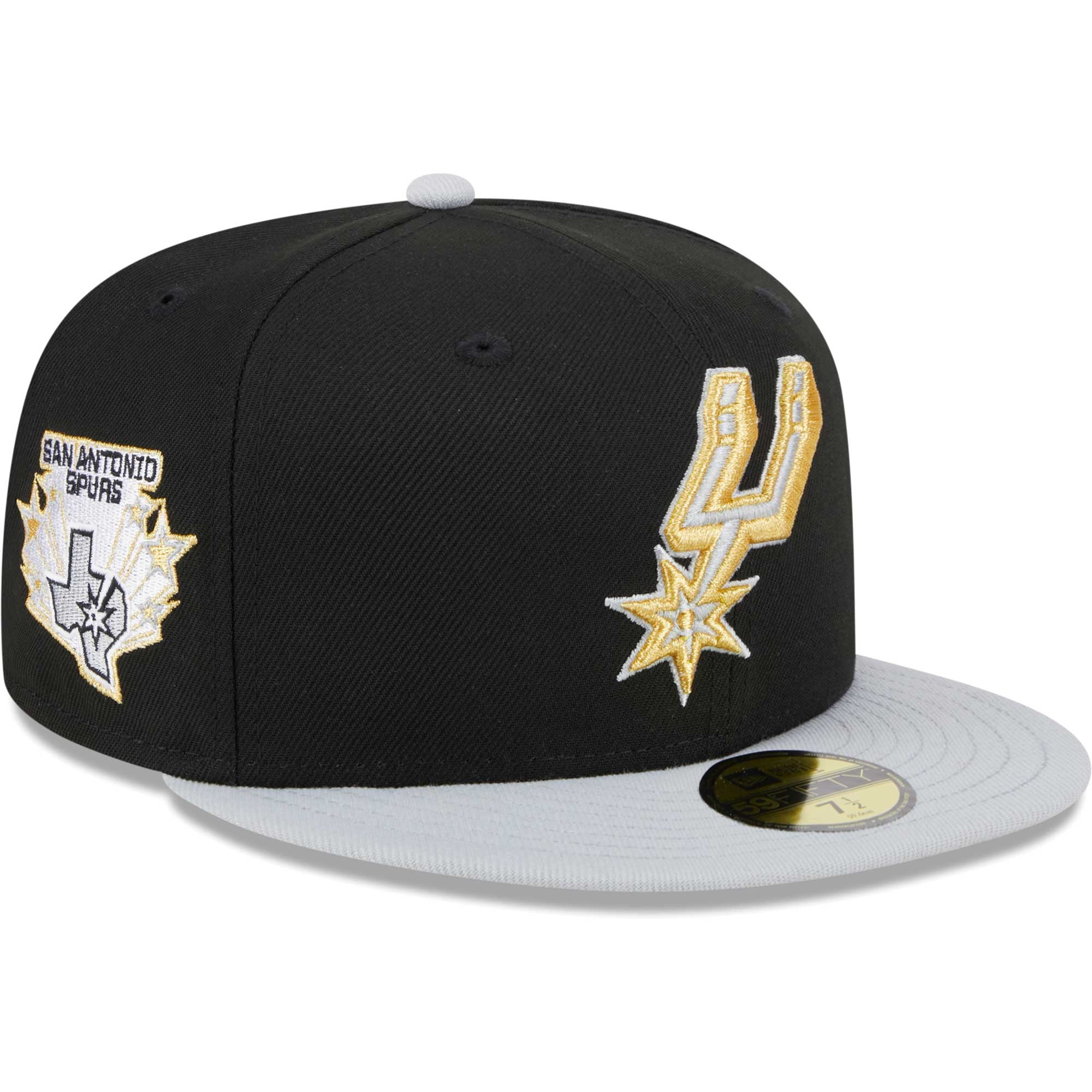 Men's New Era Black/Gray San Antonio Spurs Gameday Gold Pop Stars ...