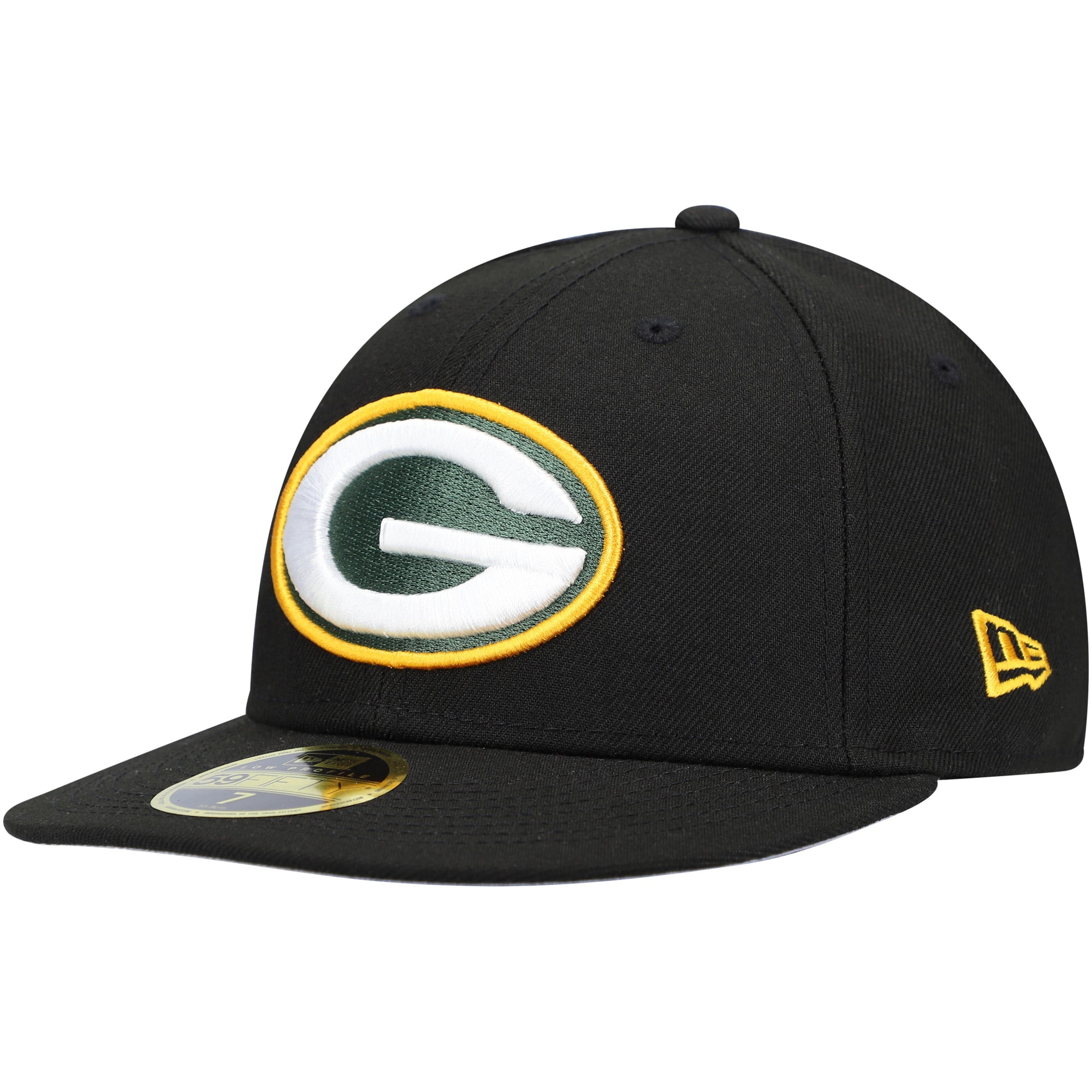 Men's New Era Black Green Bay Packers Omaha Low Profile 59FIFTY Fitted ...