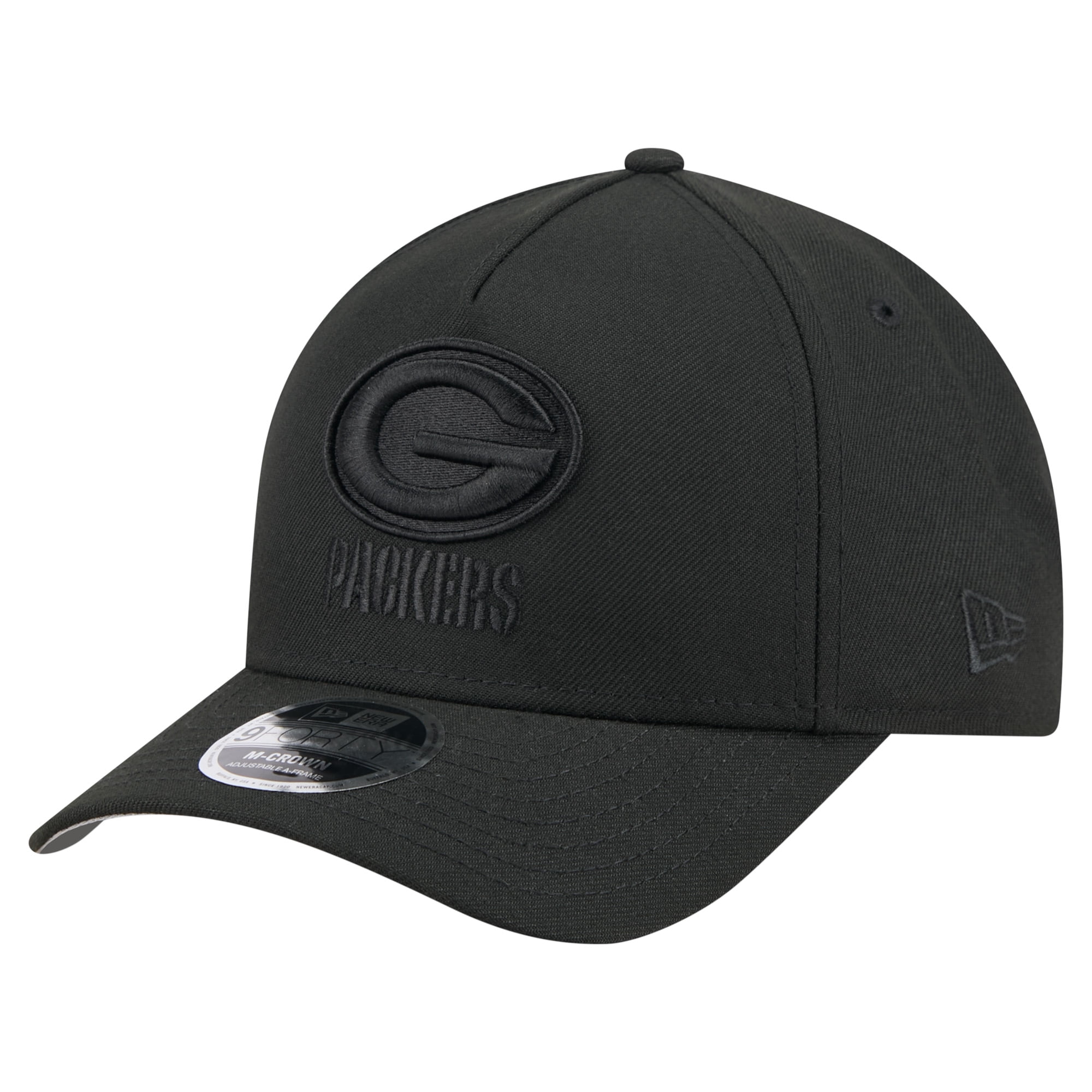 Men's New Era Black Green Bay Packers Team Collection 9FORTY M-Crown A ...