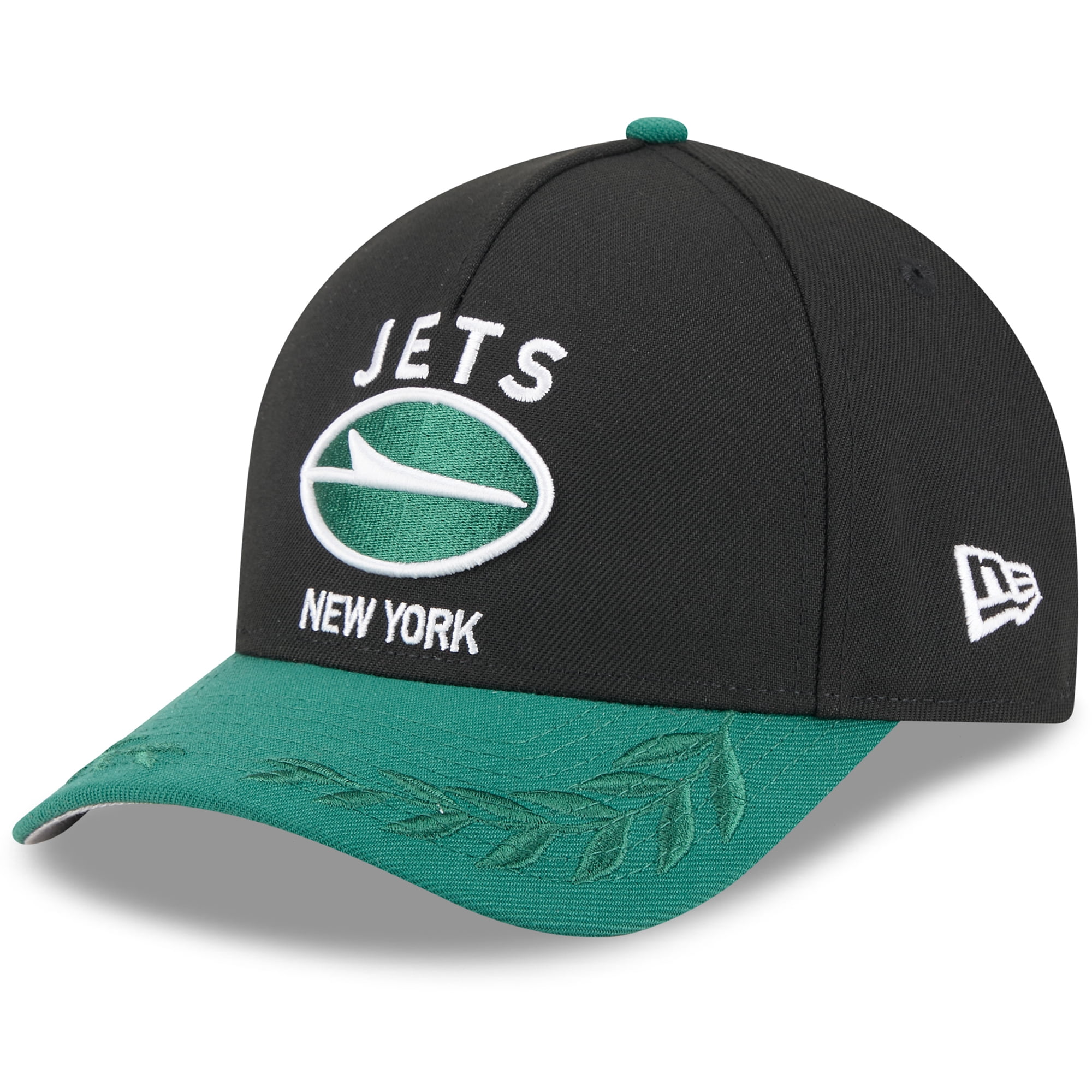 Men's New Era Black/Green New York Jets 2025 NFL Draft 9FORTY A-Frame M ...