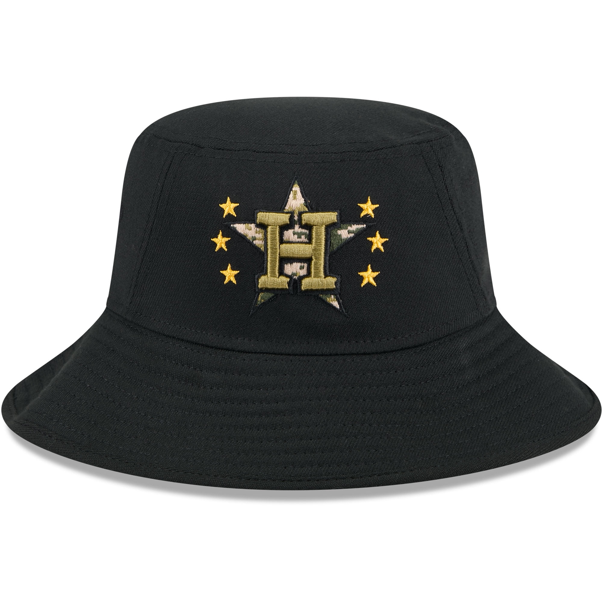 Men's New Era Black Houston Astros 2024 Armed Forces Day Bucket Hat ...