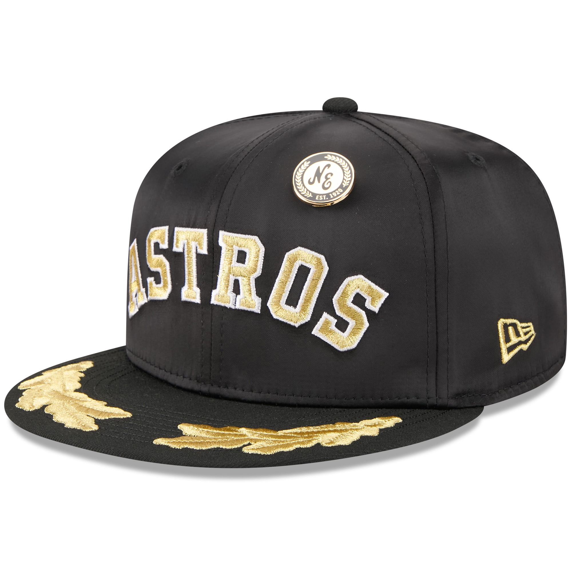 Men's New Era Black Houston Astros 2025 59FIFTY Day Gold Leaf 59FIFTY ...