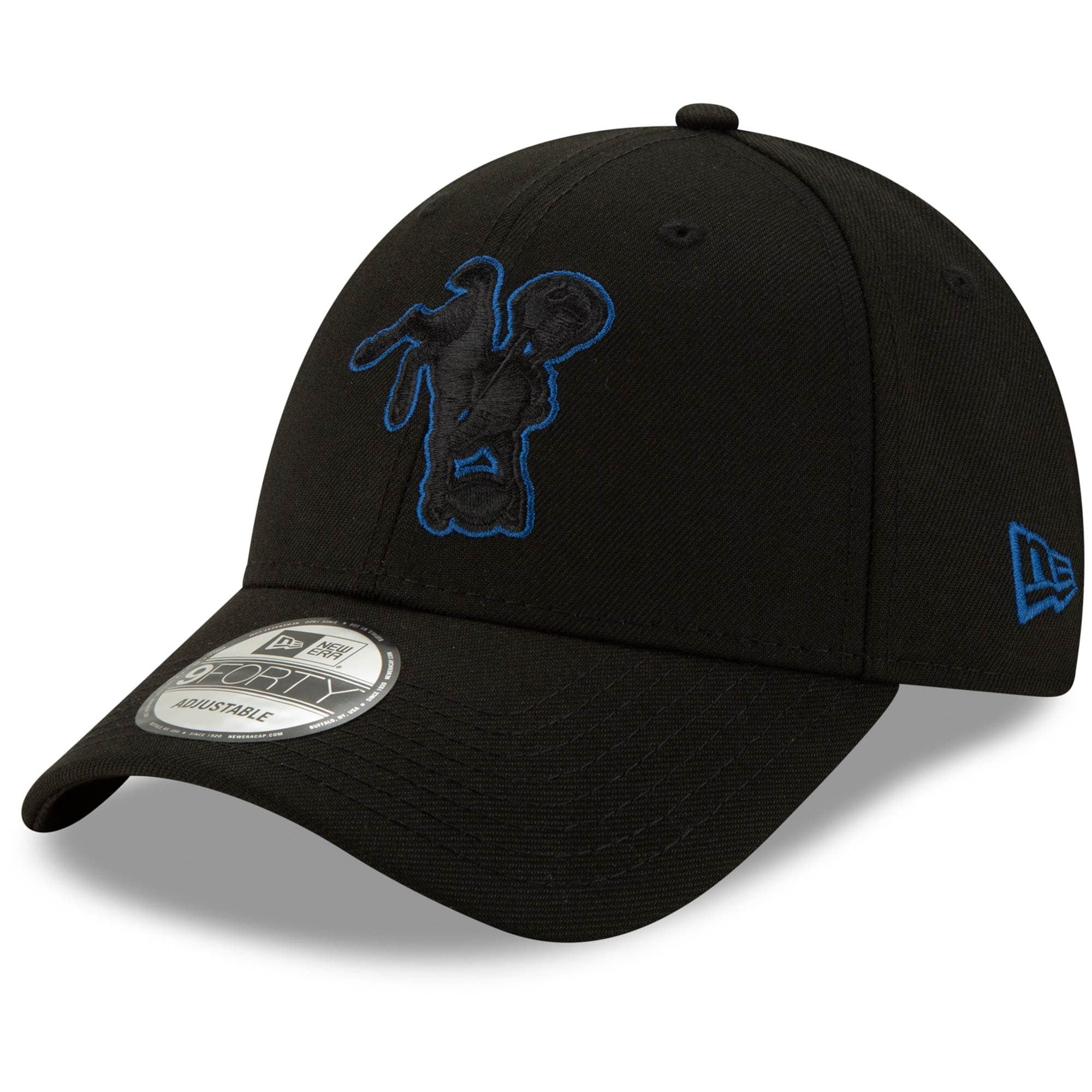 Men's New Era Black Indianapolis Colts Throwback Logo Momentum 9FORTY ...