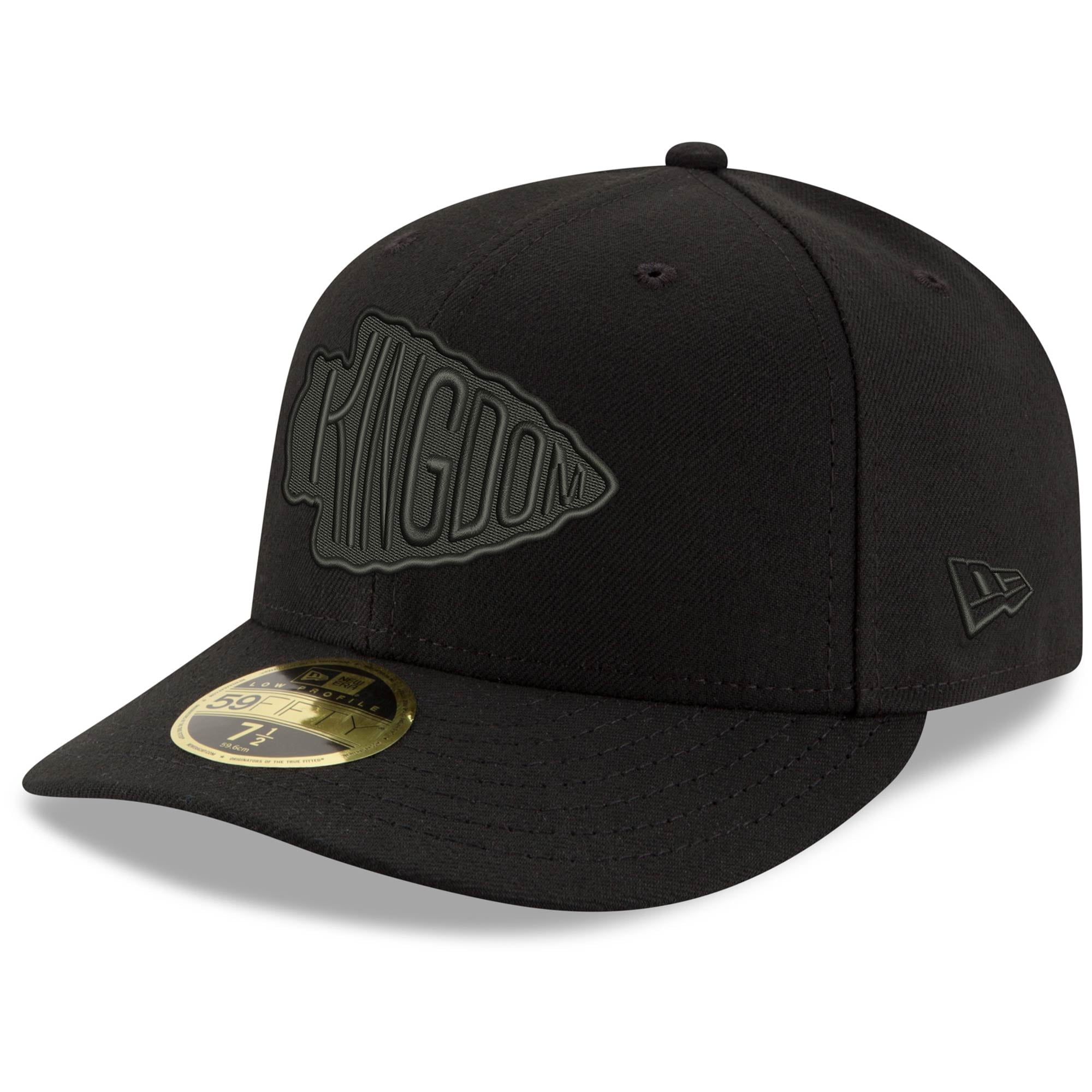 Men's New Era Black Kansas City Chiefs Alternate Logo Black on Black ...