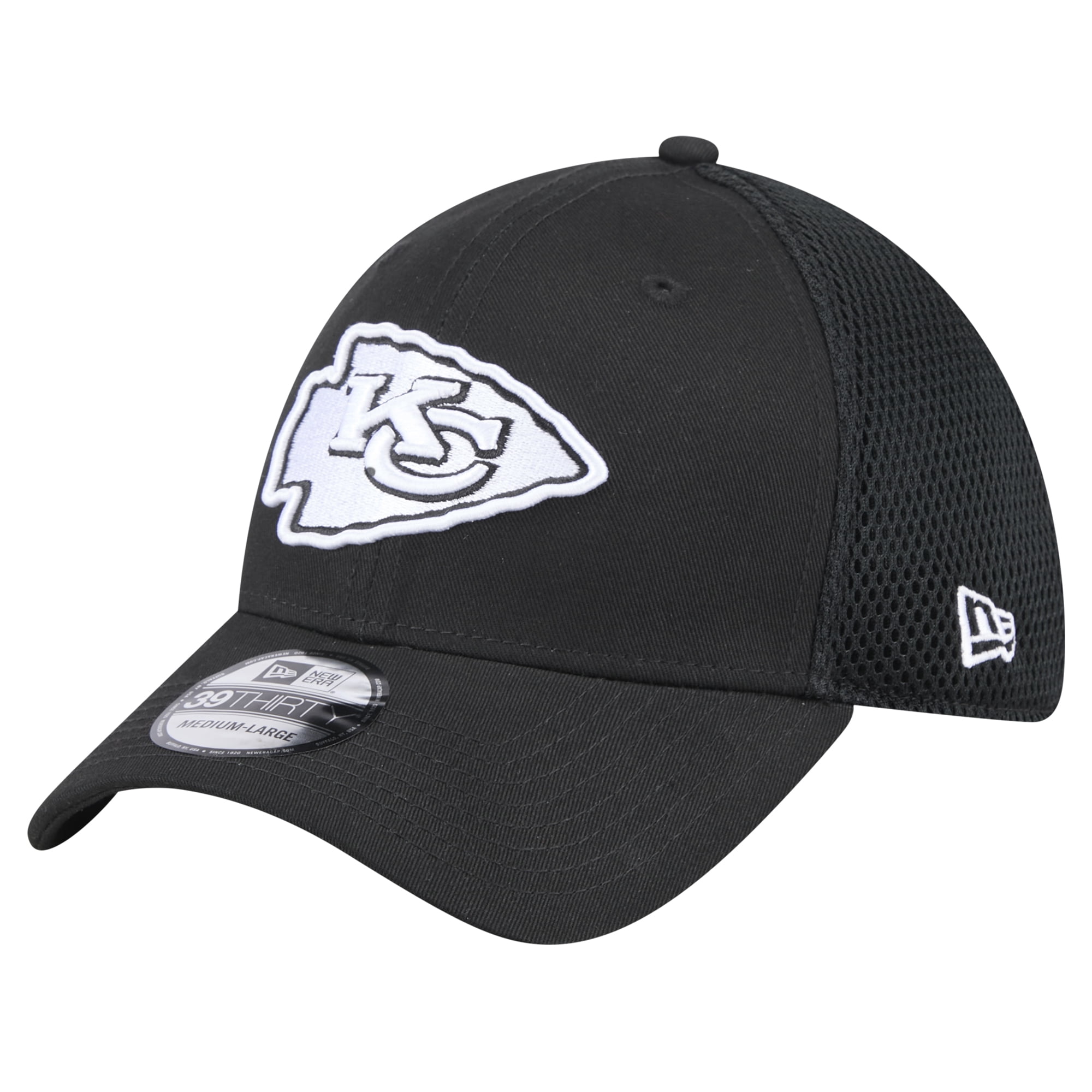 Men's New Era Black Kansas City Chiefs Main Neo 39THIRTY Flex Hat ...