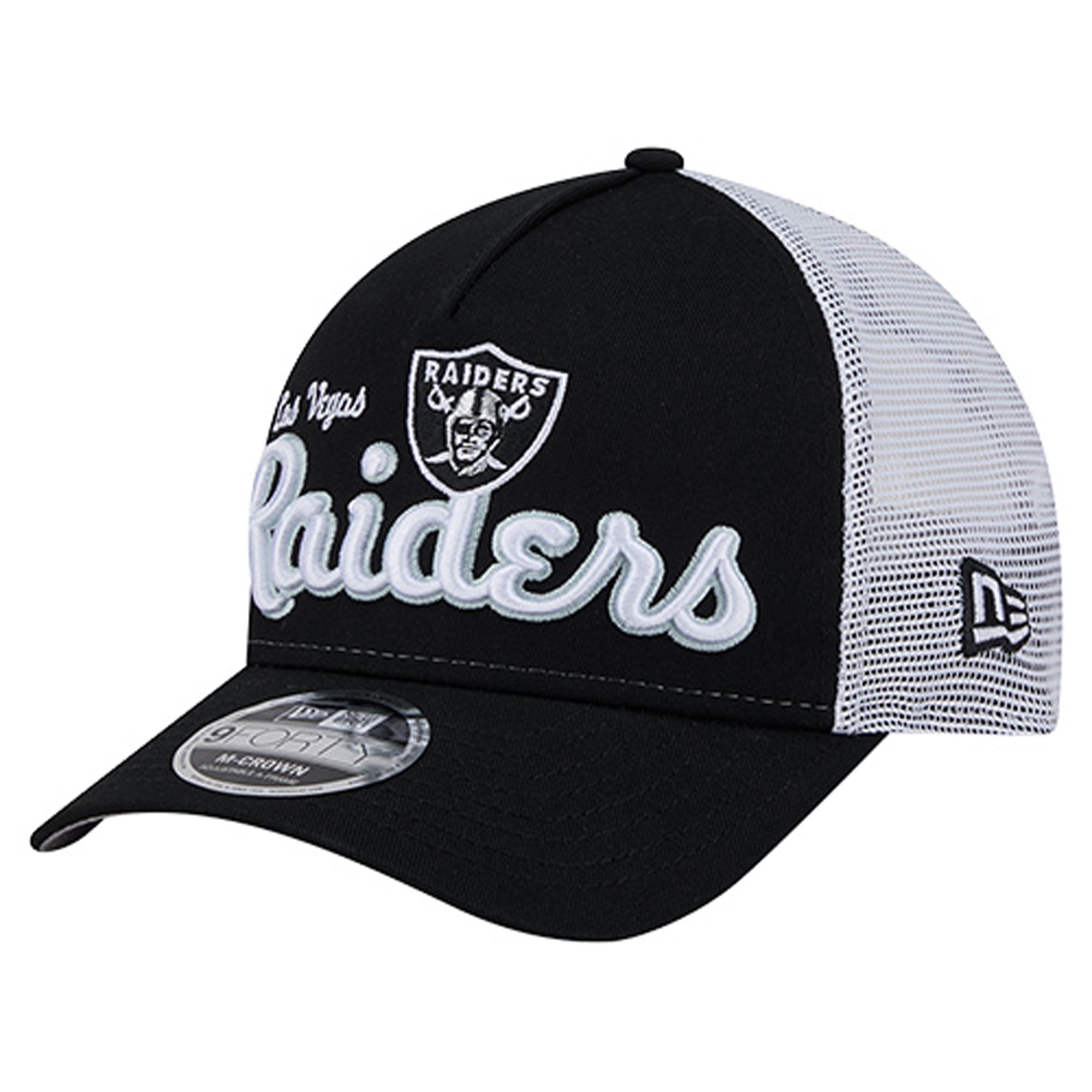 Men's New Era Black Las Vegas Raiders Side Lines 9FORTY Adjustable Hat ...