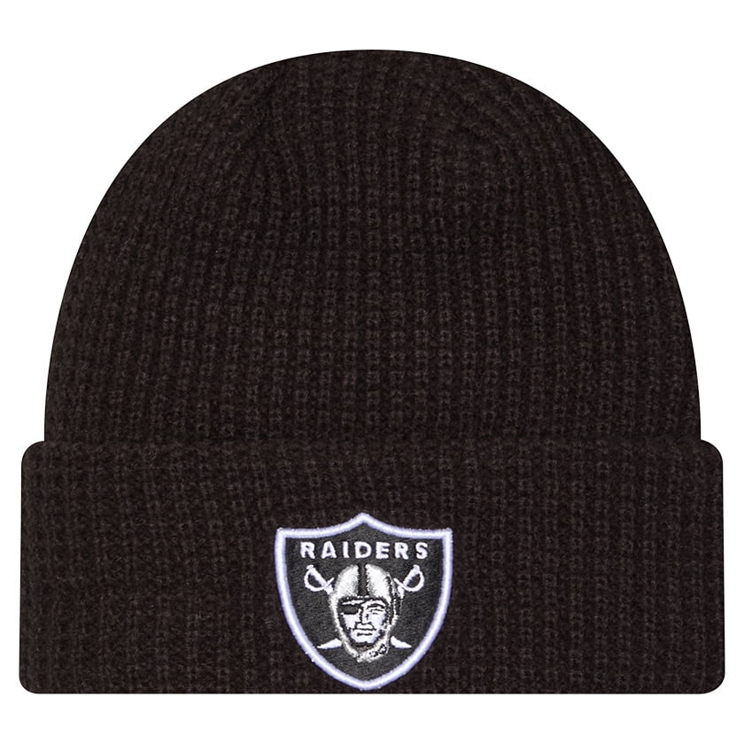 Men's New Era Black Las Vegas Raiders Waffle Cuffed Knit Hat - Walmart.com
