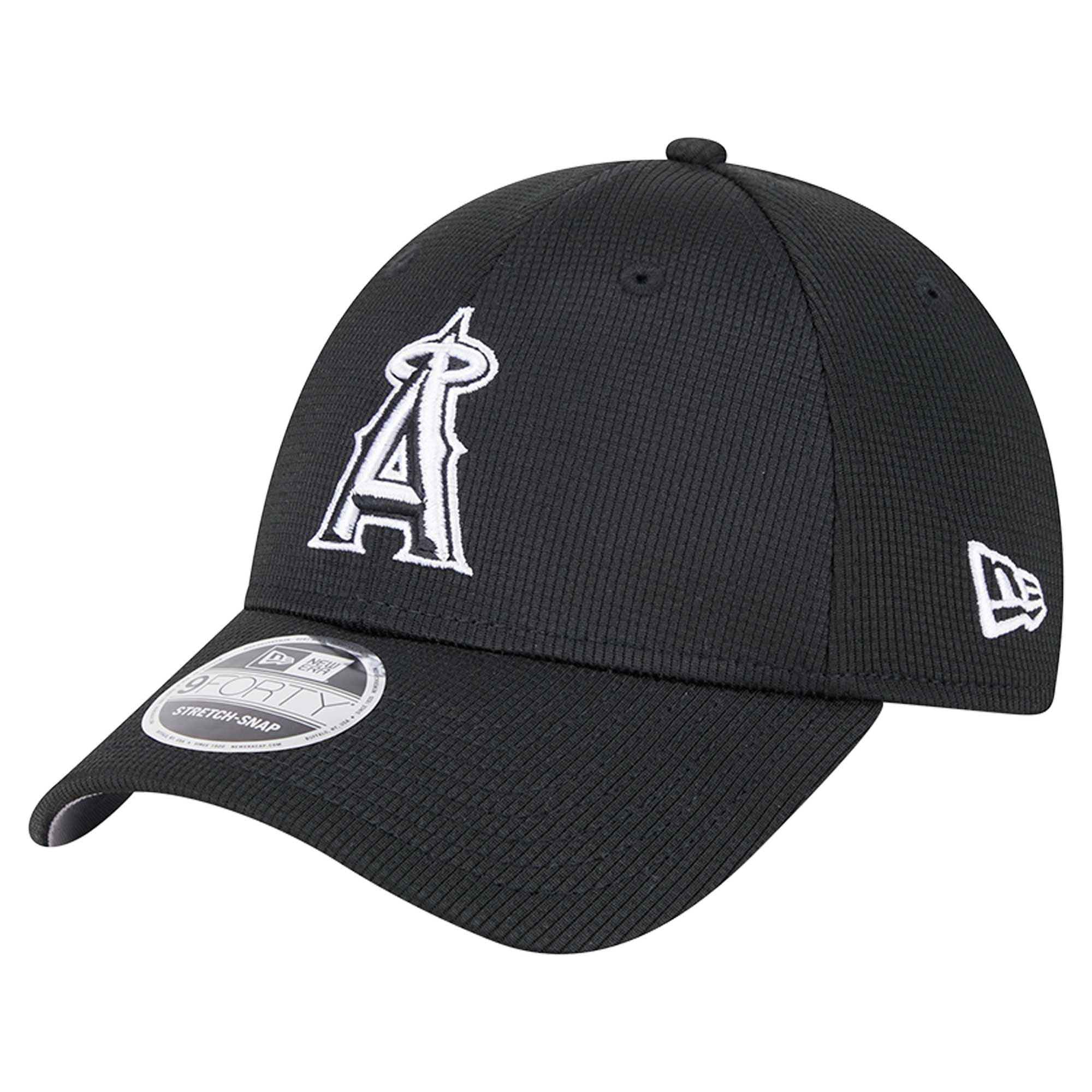 Men's New Era Black Los Angeles Angels Pivot 9FORTY Adjustable Hat ...