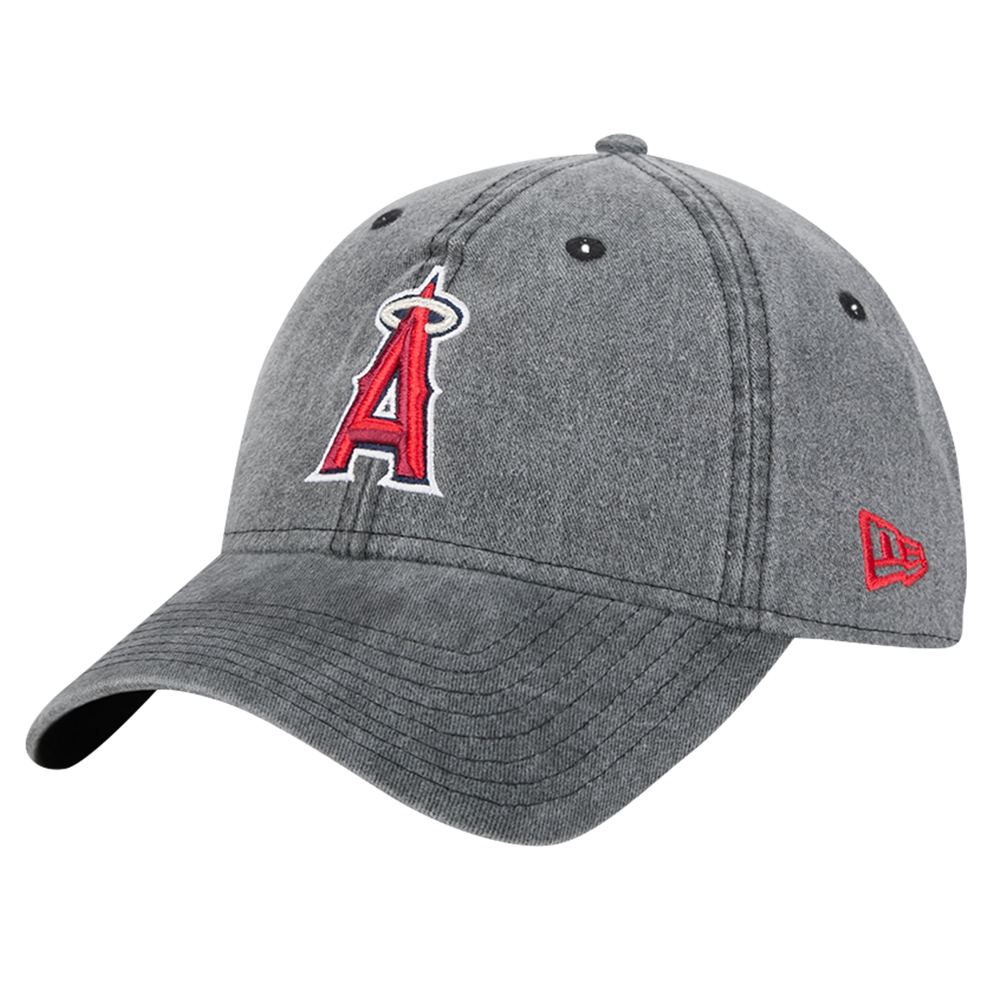 Men's New Era Black Los Angeles Angels Rugged Team 9TWENTY Adjustable ...