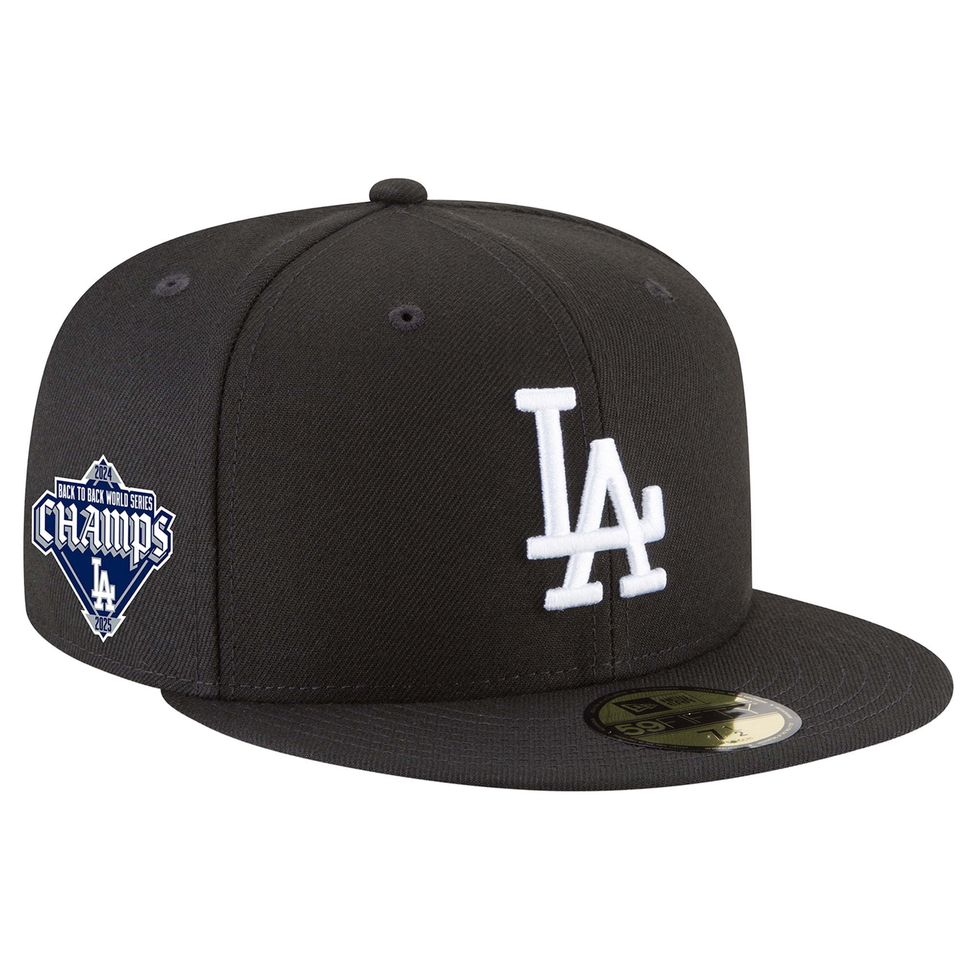 Men's New Era Black Los Angeles Dodgers 2024/25 Back-to-Back Champions ...