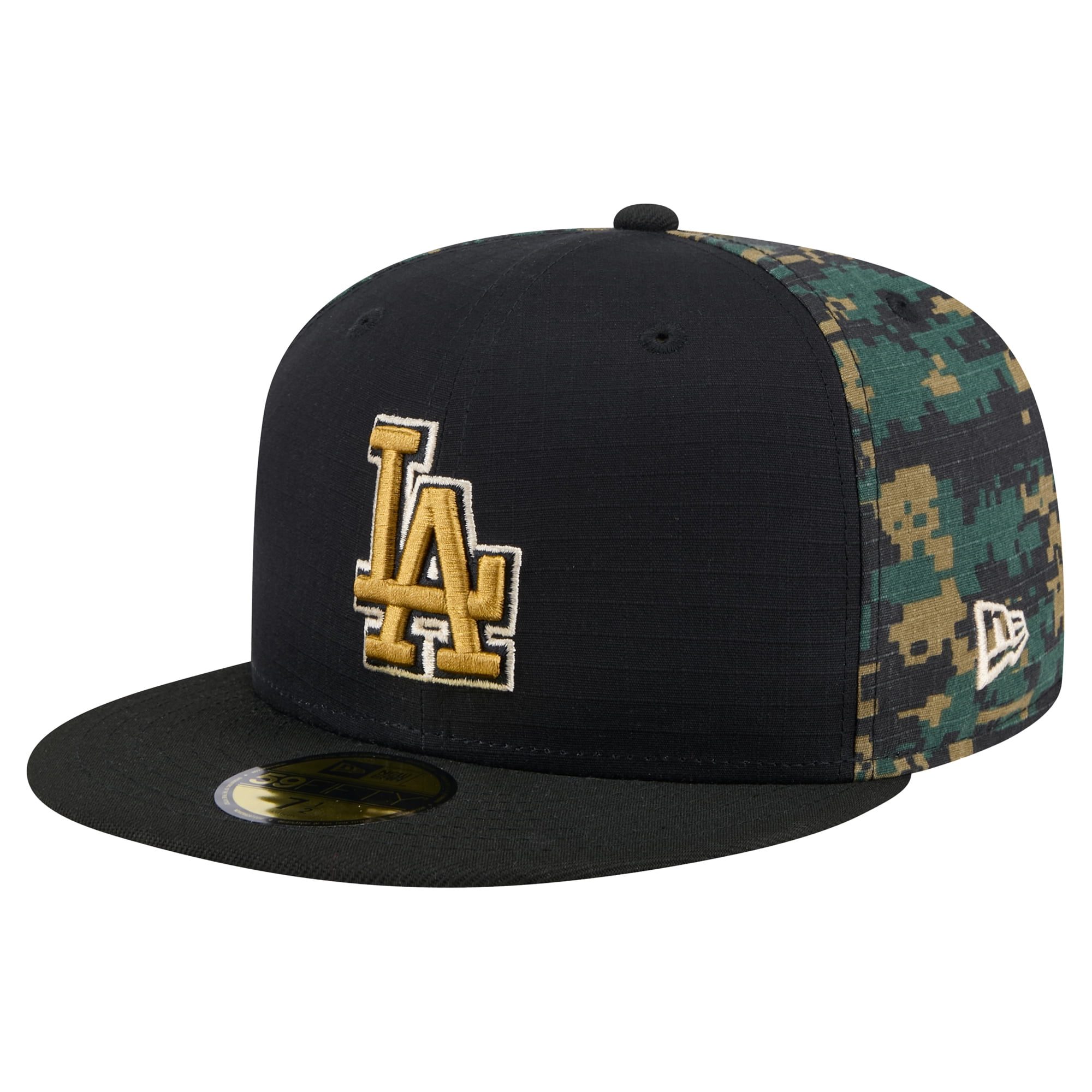 Men's New Era Black Los Angeles Dodgers Digi Camo 59FIFTY Fitted Hat ...