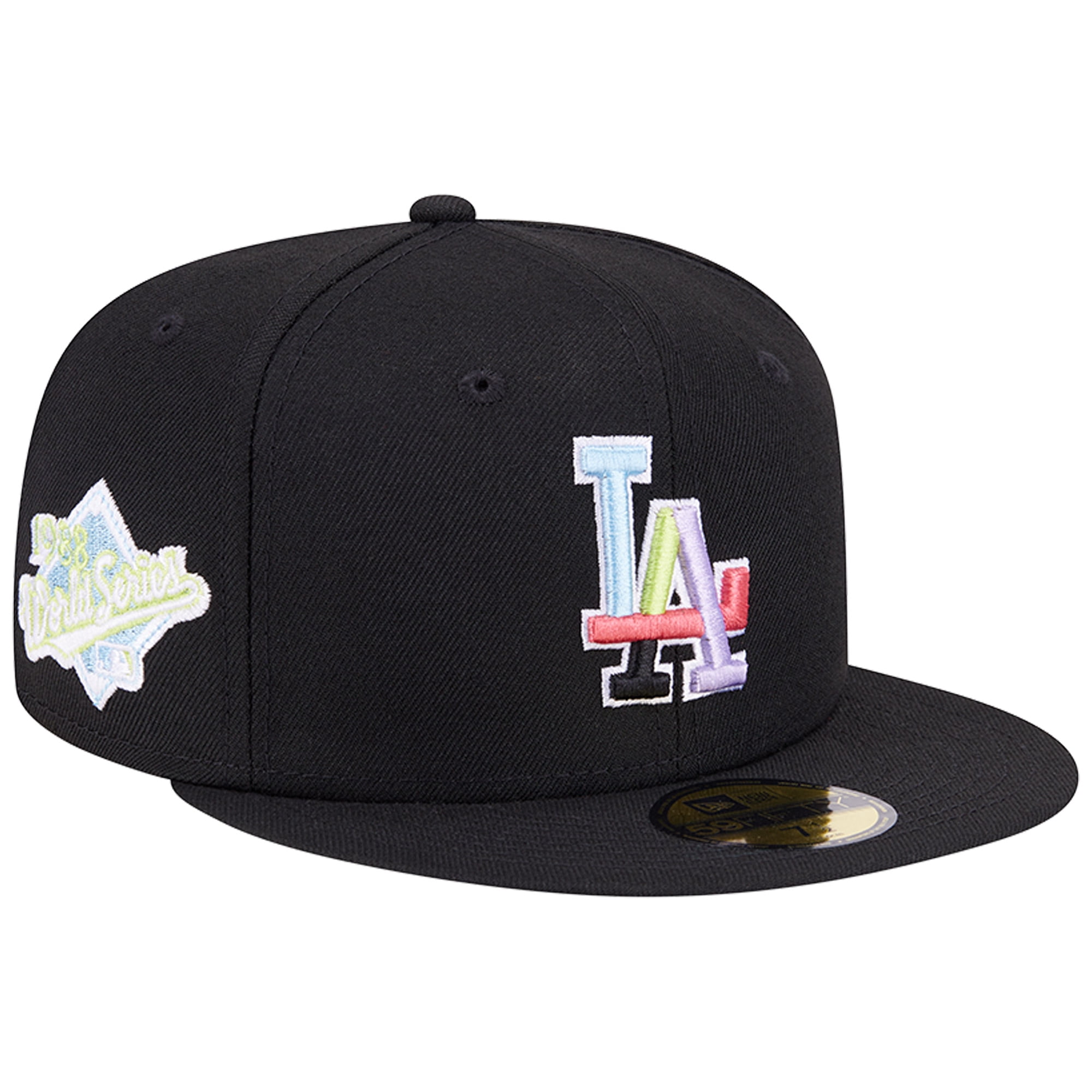 Men's New Era Black Los Angeles Dodgers Multi-Color Pack 59FIFTY Fitted ...