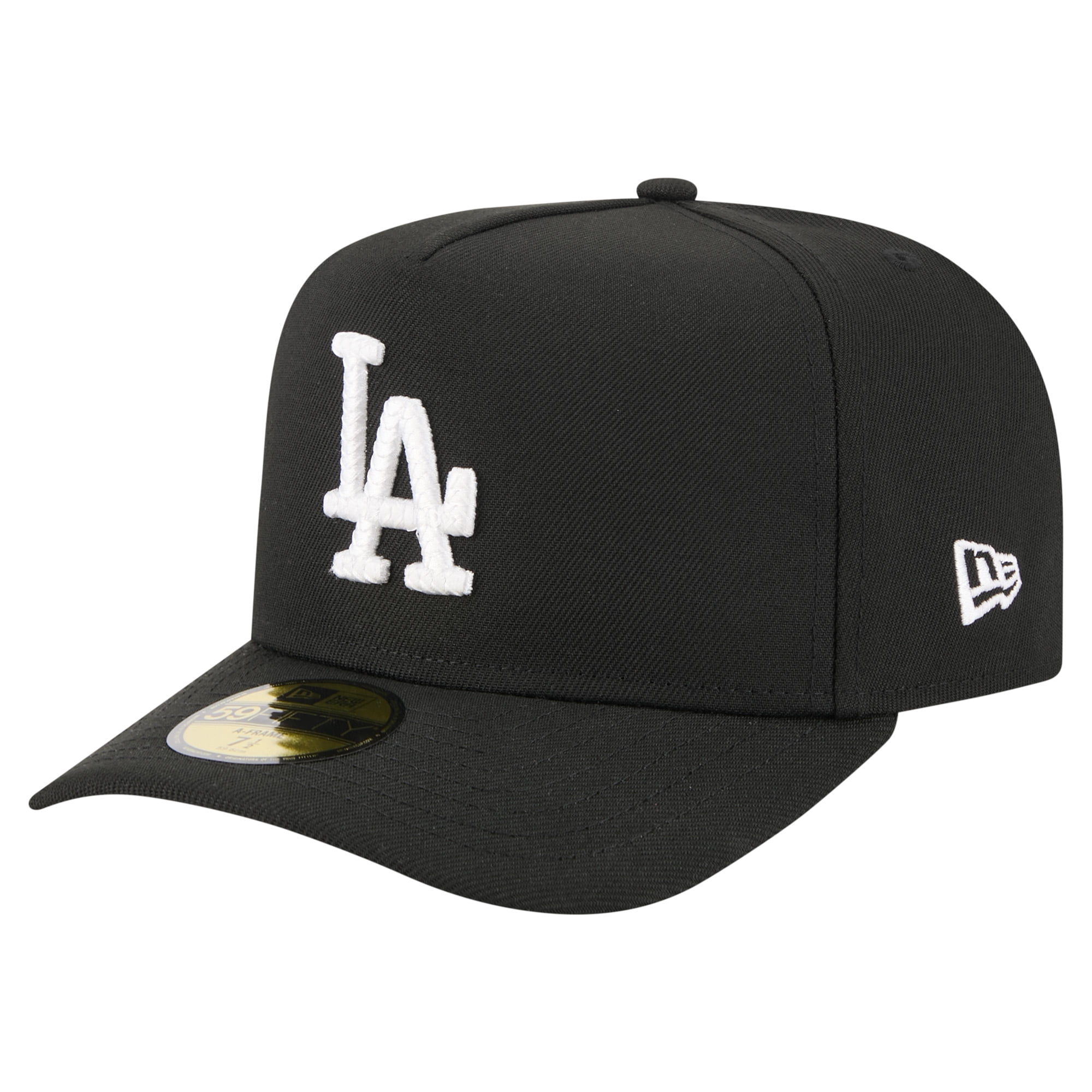 Men's New Era Black Los Angeles Dodgers Script Safety Pin 59FIFTY A ...