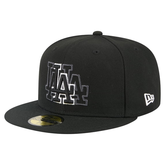 Men's New Era Black Los Angeles Dodgers Tri-Hit 59FIFTY Fitted Hat ...