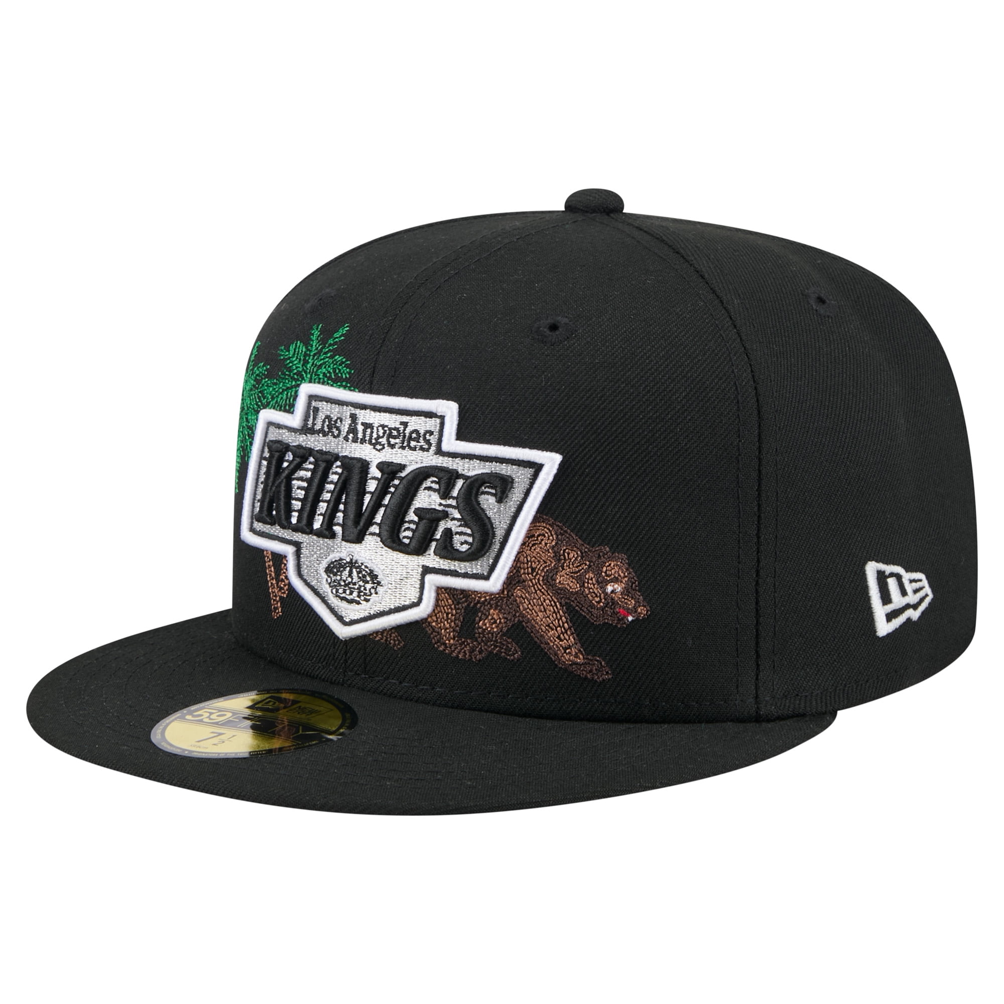 Men's New Era Black Los Angeles Kings State Stitch 59FIFTY Fitted Hat ...