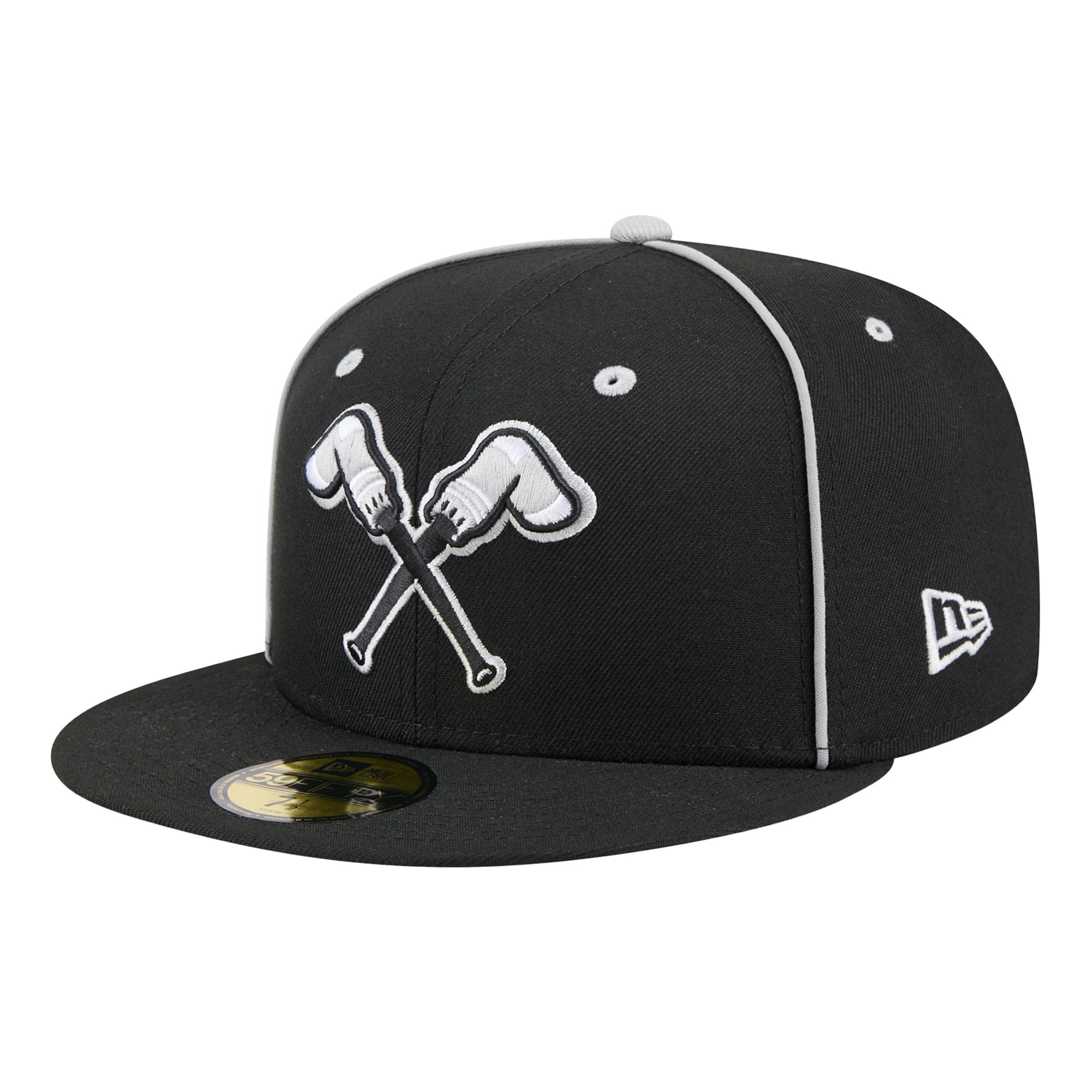 Men's-New Era Black Montgomery Biscuits Theme Nights 59FIFTY Fitted Hat ...