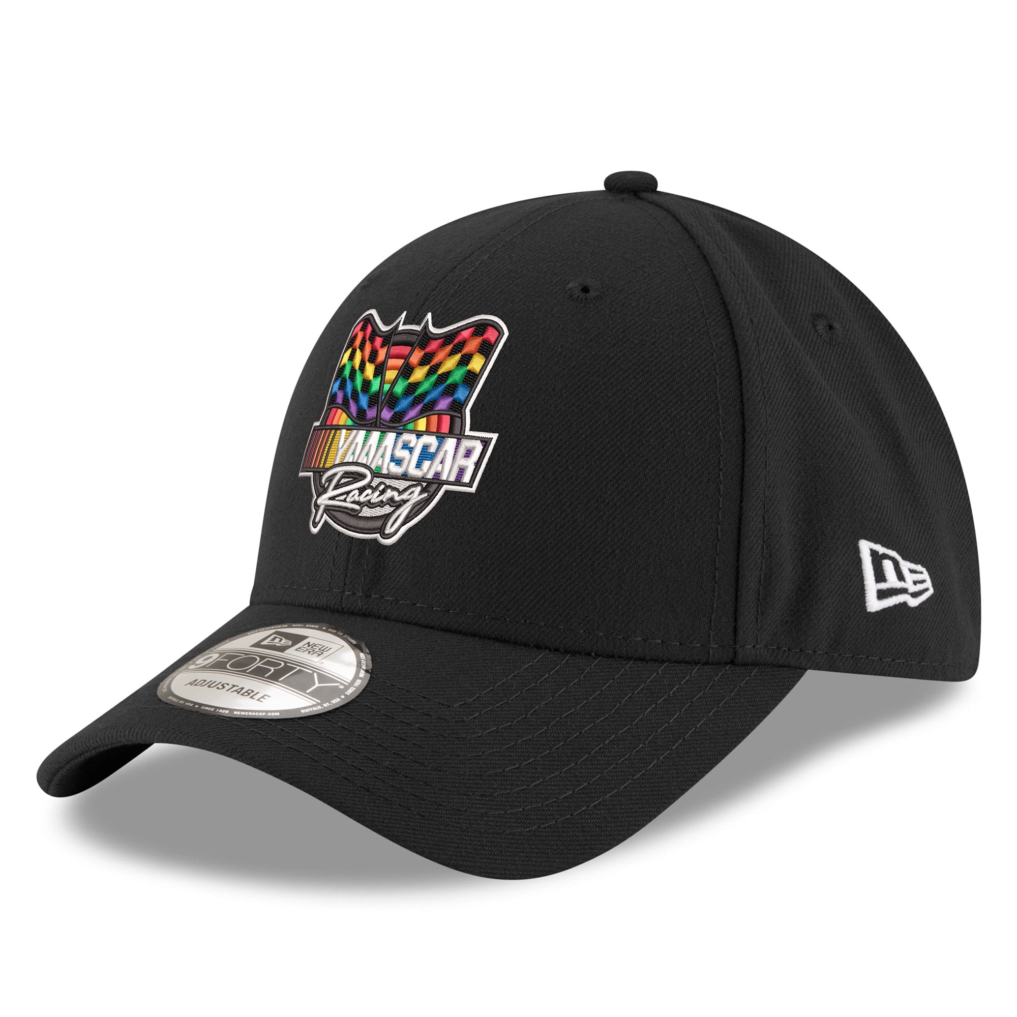 Men's New Era Black NASCAR YAAASCAR Pride 9FORTY Snapback Adjustable ...