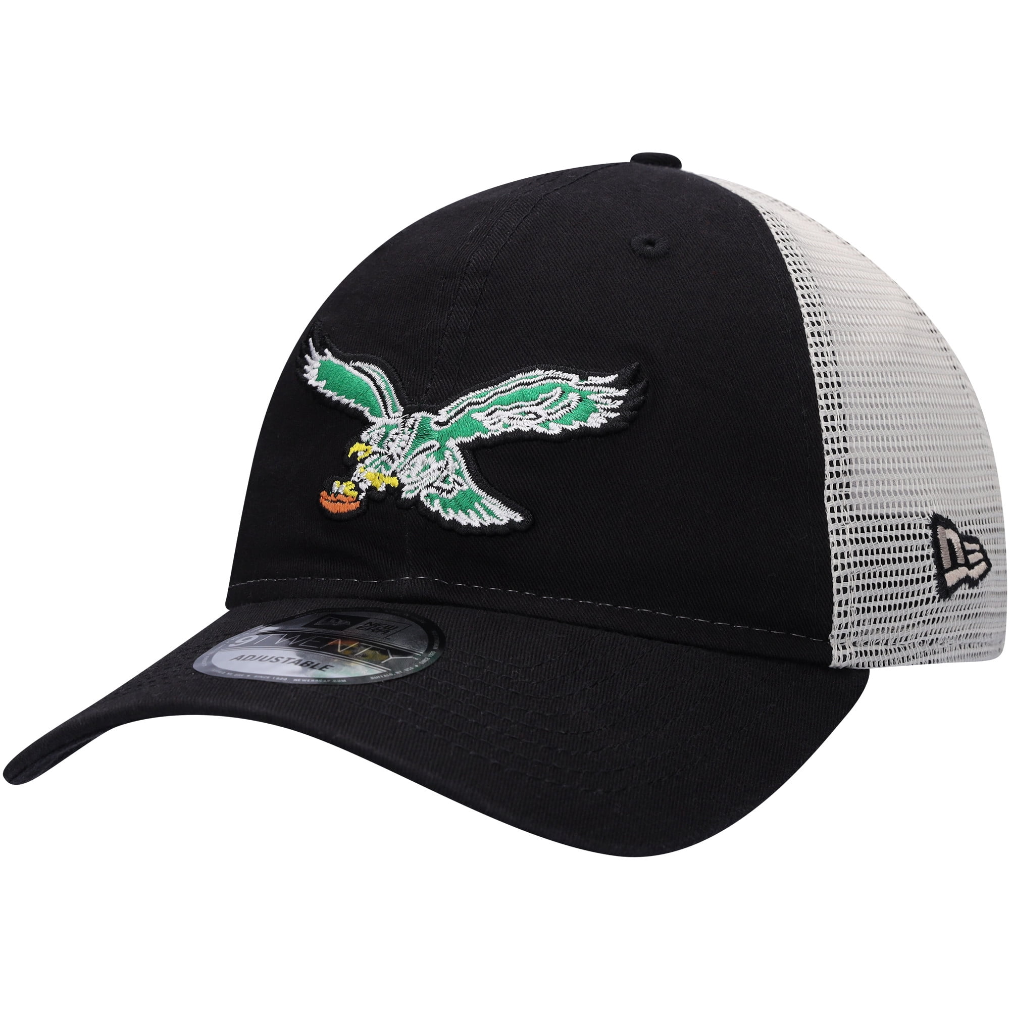 Men's New Era Black/Natural Philadelphia Eagles Loyal 9TWENTY Trucker ...