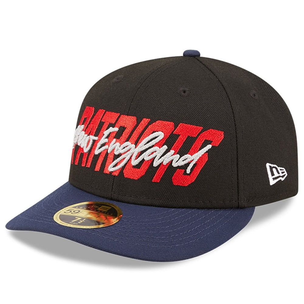 Men's New Era Black/Navy New England Patriots 2022 NFL Draft Low ...