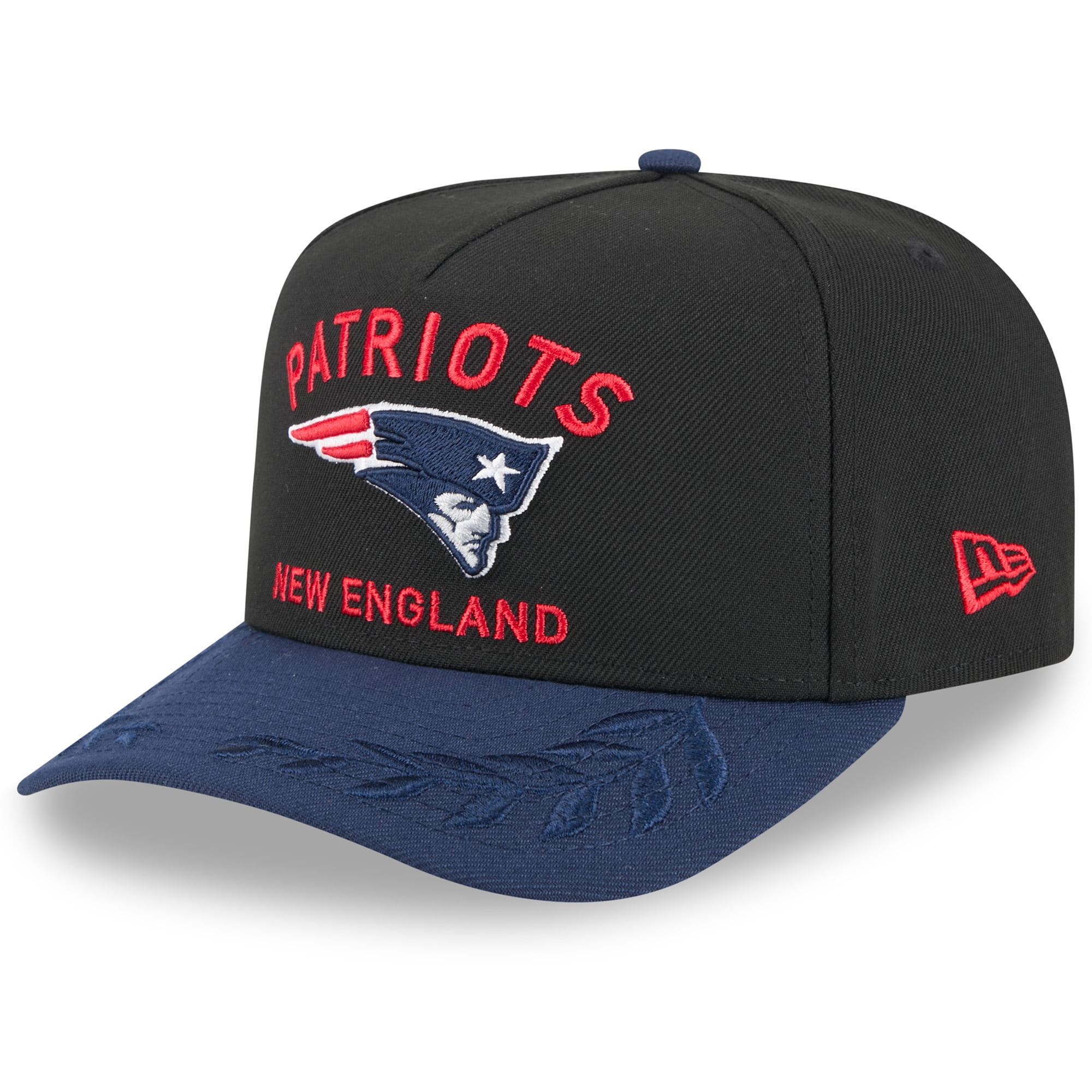 Men's New Era Black/Navy New England Patriots 2025 NFL Draft A-Frame ...