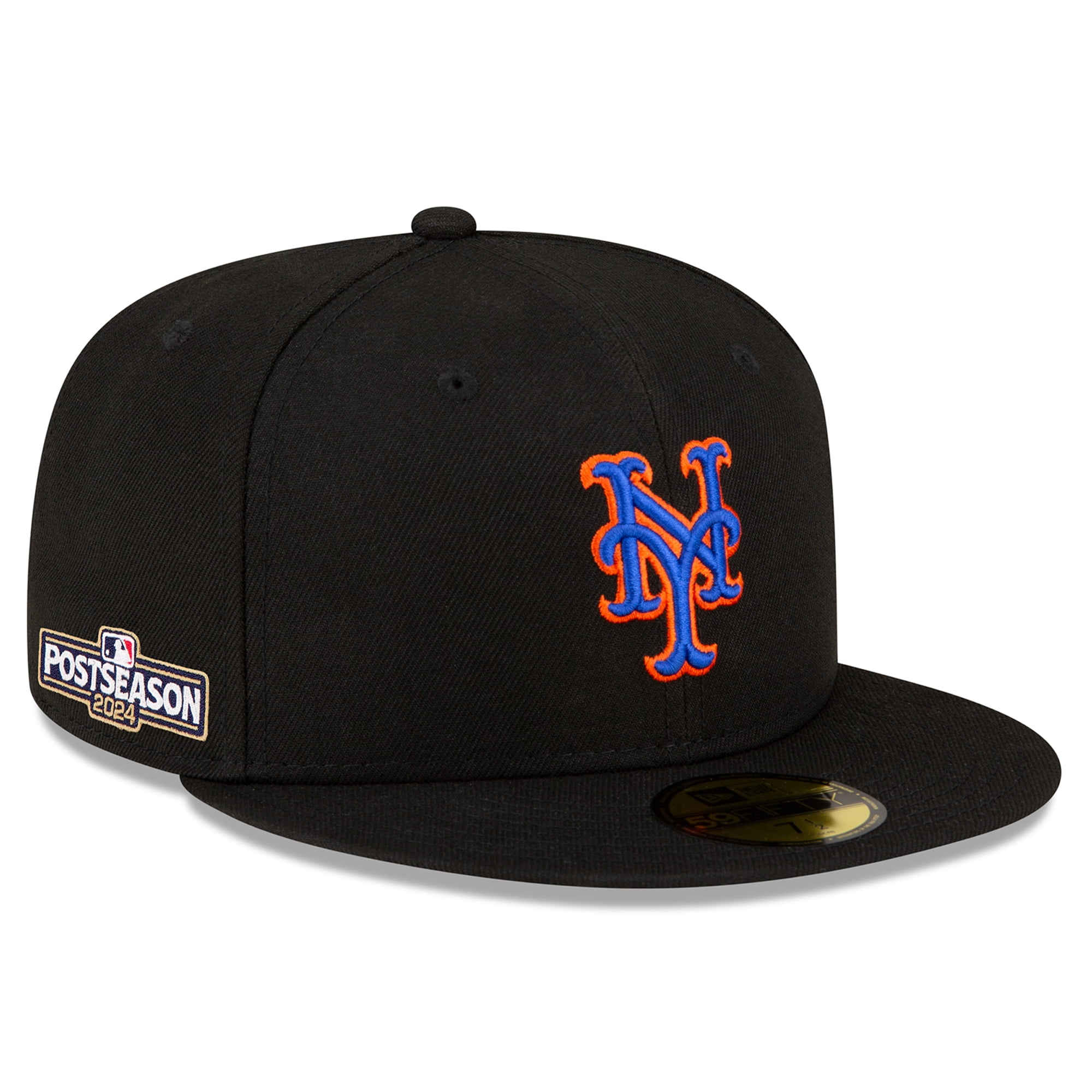 Men's New Era Black New York Mets 2024 MLB Postseason Side Patch ...
