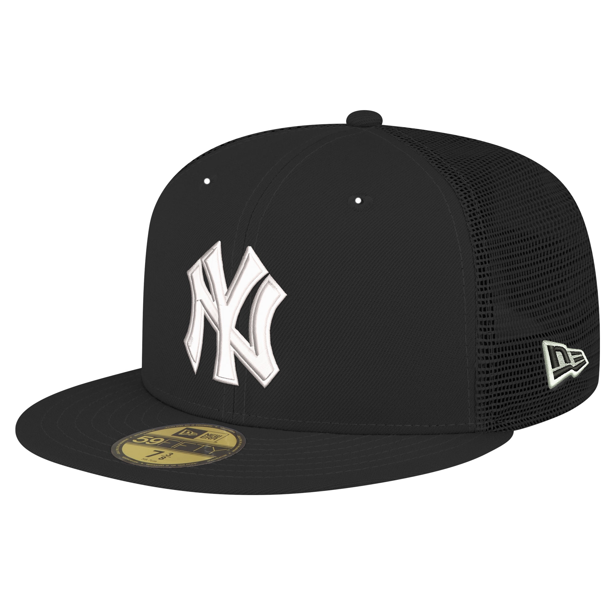 Men's New Era Black New York Yankees 59FIFTY Trucker Fitted Hat ...