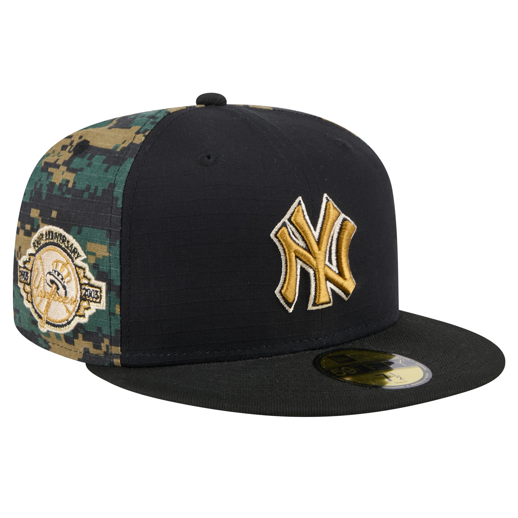 Men's New Era Black New York Yankees Digi Camo 59FIFTY Fitted Hat ...