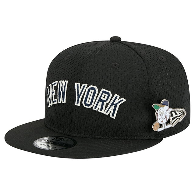 Men's New Era Black New York Yankees Post Up Pin 9FIFTY Snapback Hat ...