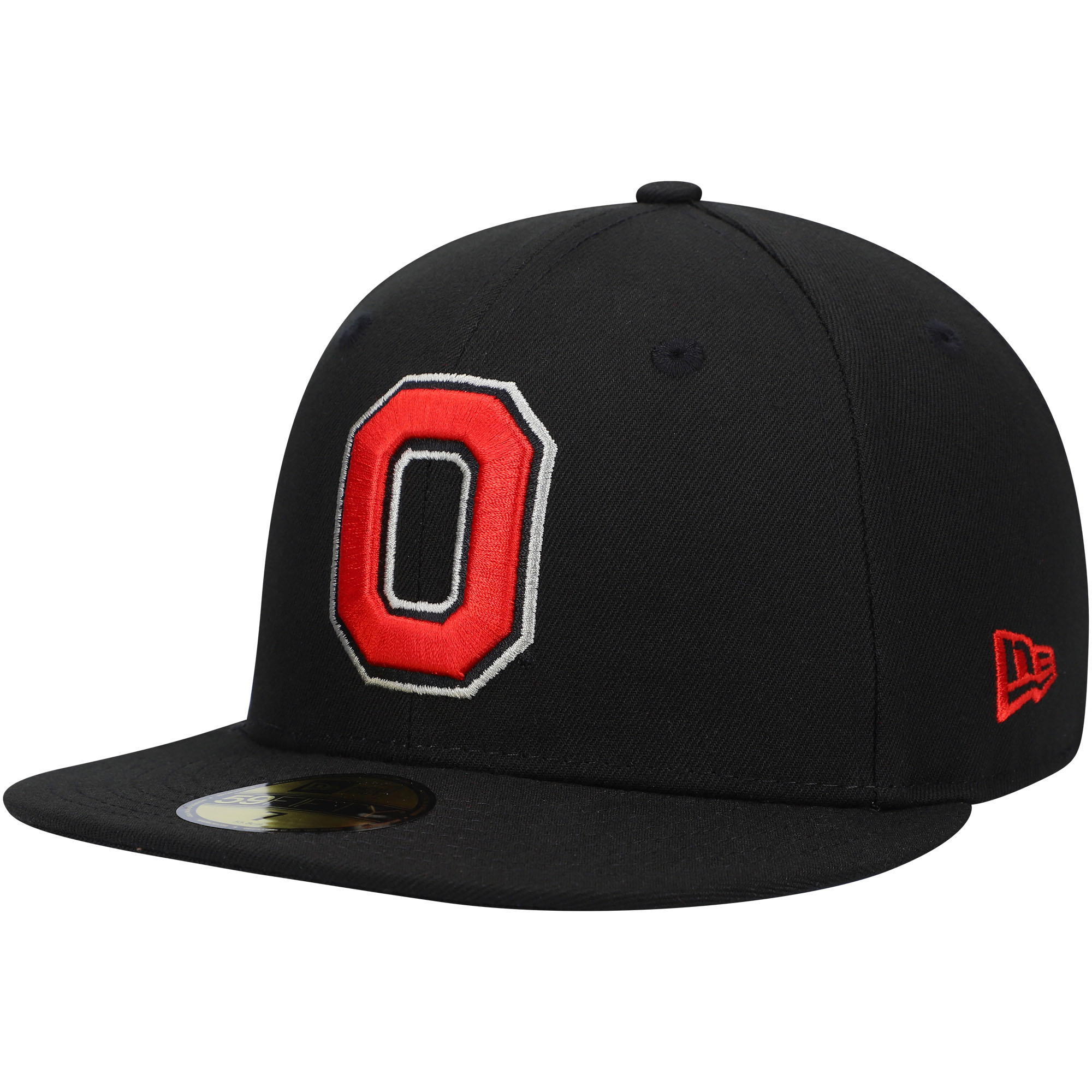 Men's New Era Black Ohio State Buckeyes Basic 59FIFTY Fitted Hat ...